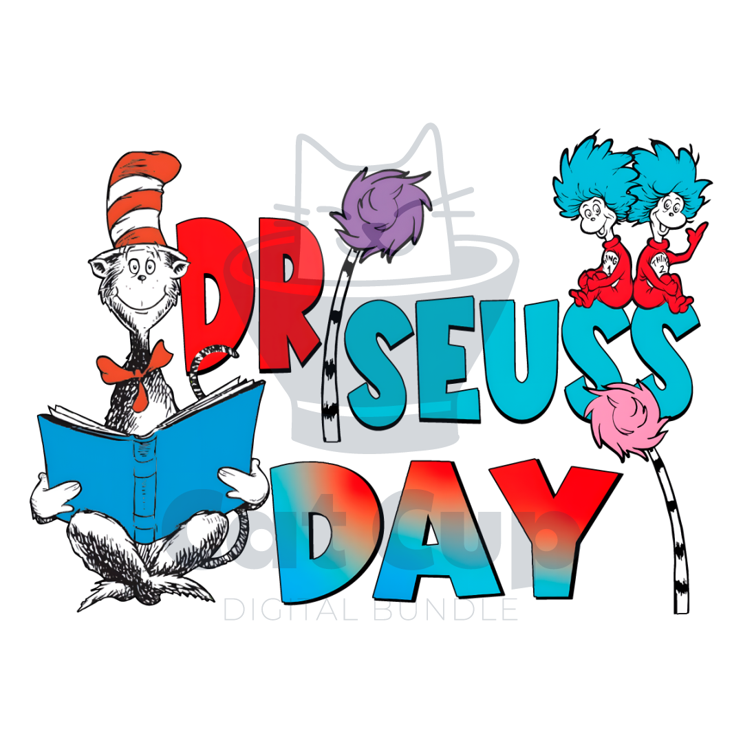 Dr Seuss Day Funny Seuss Birthday Party PNG, Svg Digital Fil - Inspire ...