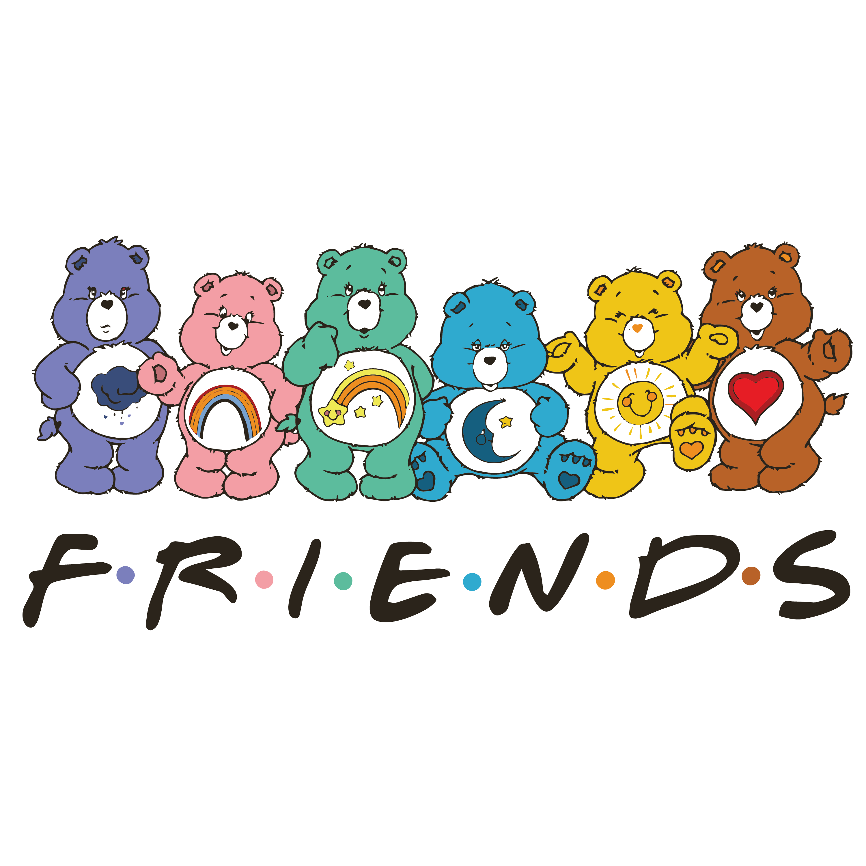 Vintage Care Bear Friends 80s Cartoon Svg Digital File | Inspire Uplift