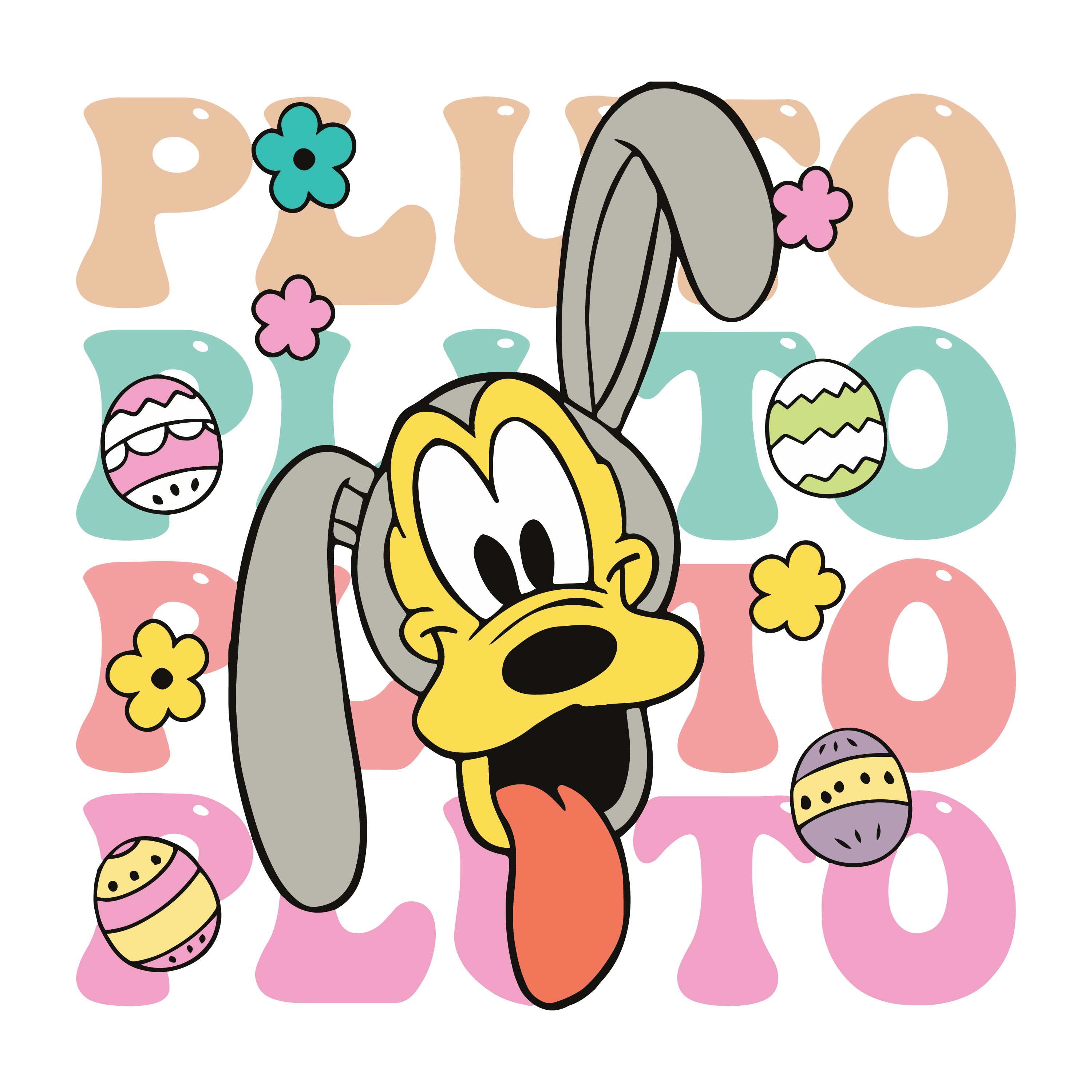 Funny Pluto Disney Easter Eggs Svg Digital File | Inspire Uplift