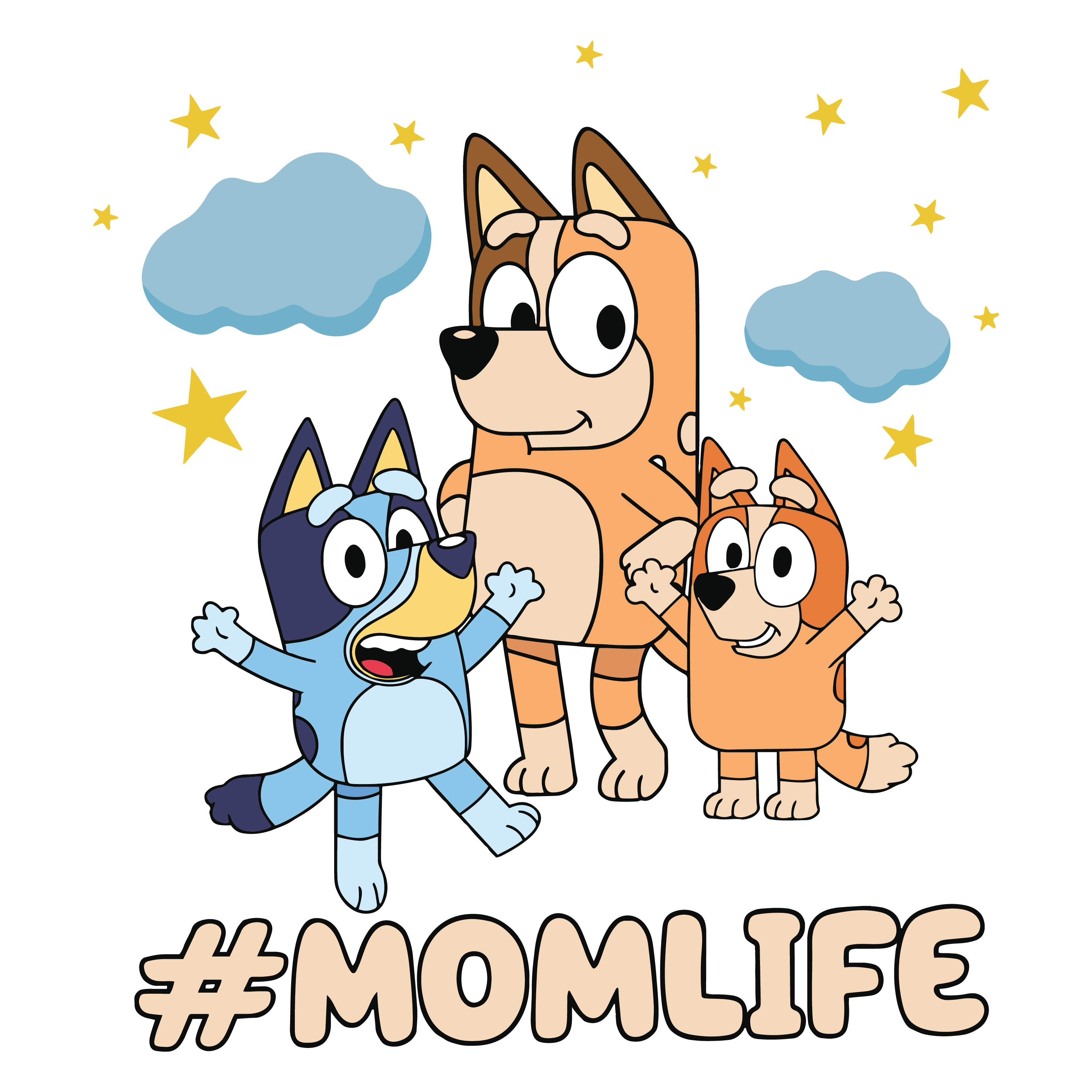 Mom Life Chilli Heeler Bluey Bingo Svg Digital File | Inspire Uplift