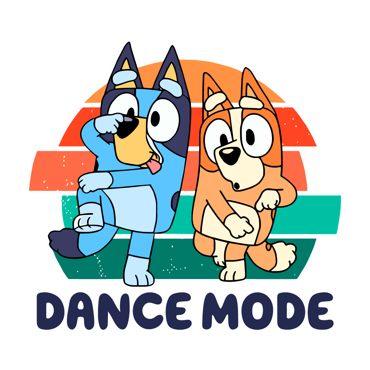 Retro Bluey Bingo Dance Mode Svg Digital File - Inspire Uplift