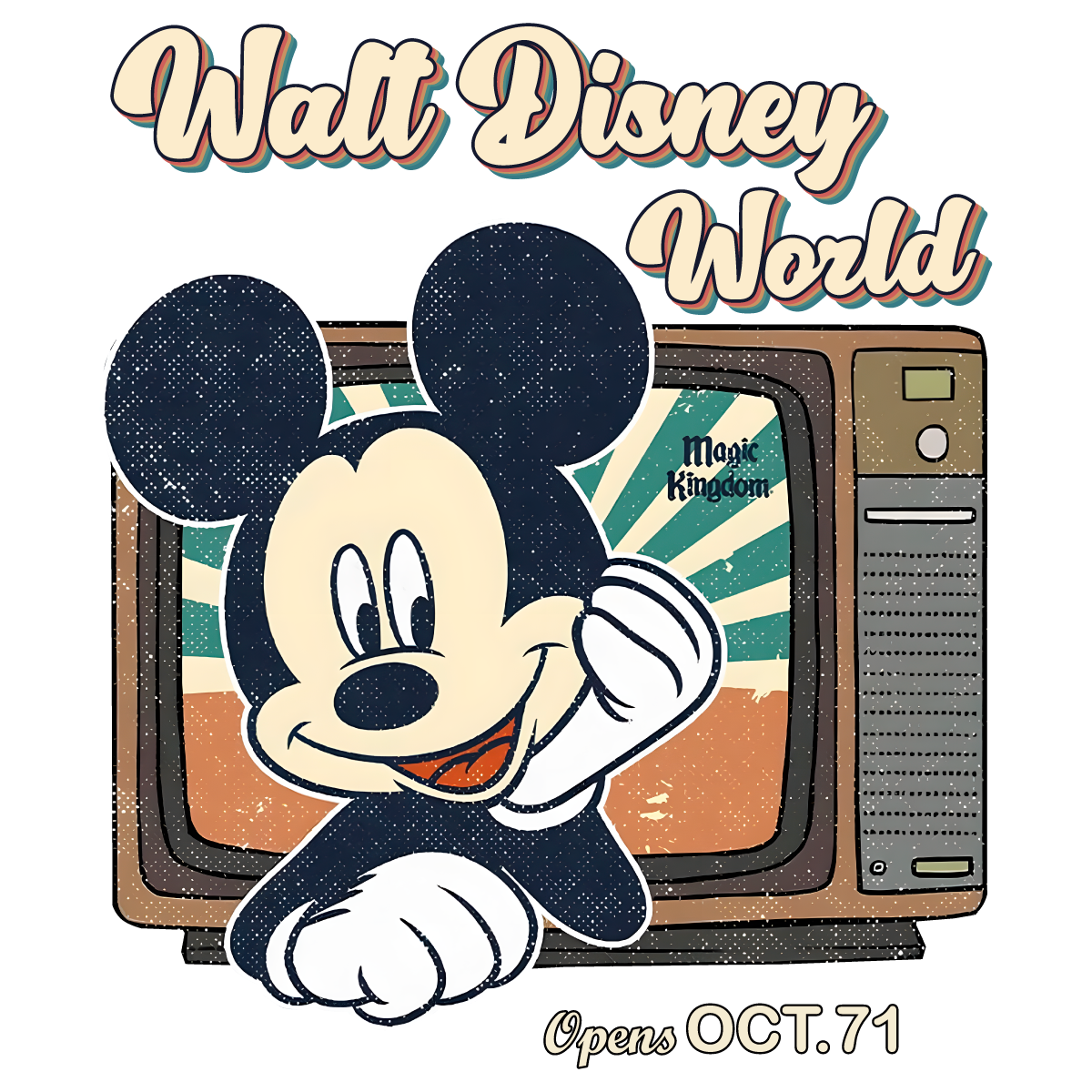 Retro Mickey Walt Disney World Magic Kingdom Png Sublimation - Inspire ...