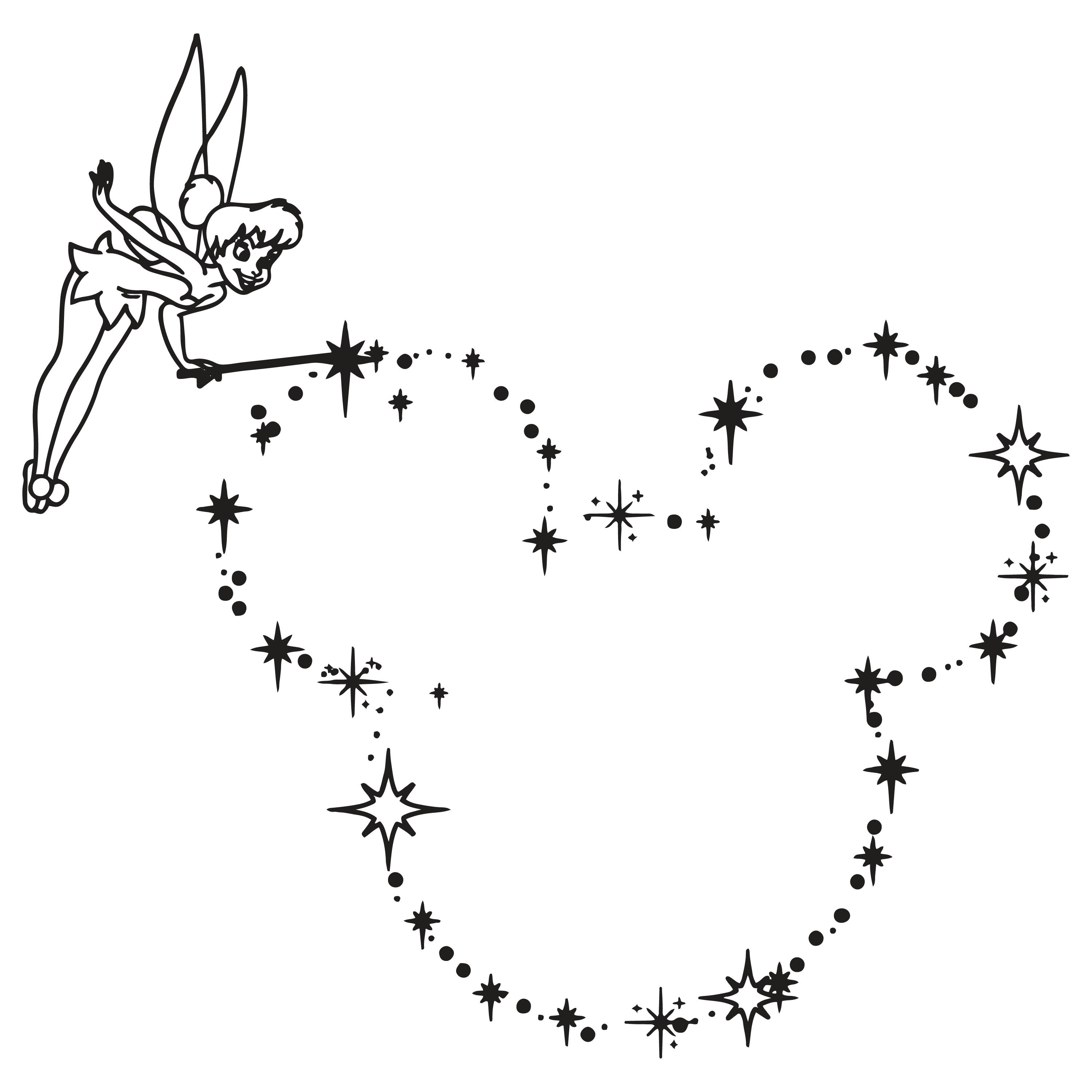 Disney Tinkerbell Mickey Mouse Head Svg Digital File | Inspire Uplift