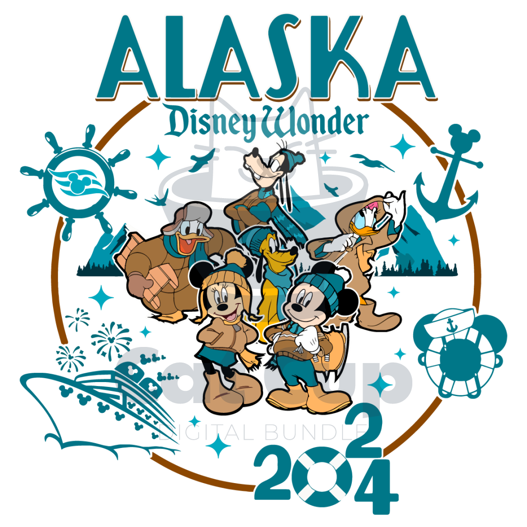 Mickey And Friends Alaska Disney Wonder 2024 Svg Digital Fil | Inspire ...