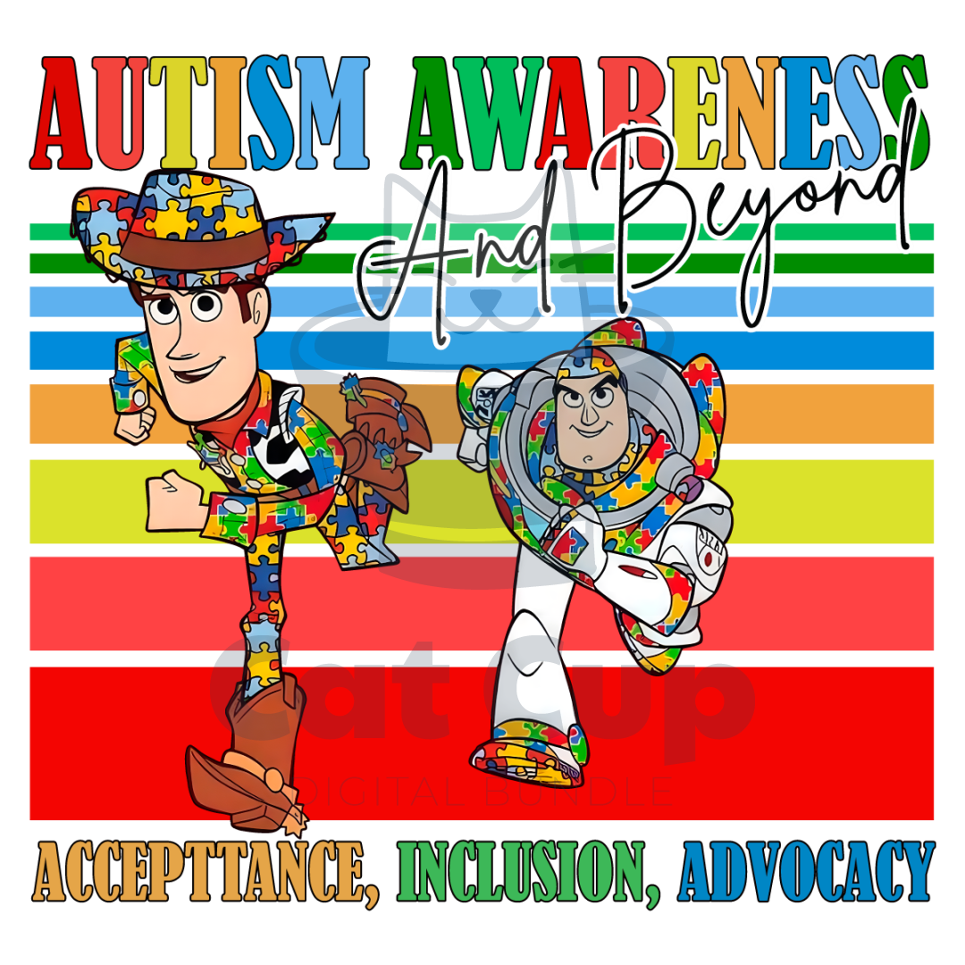 Woody Buzz Lightyear Autism Awareness And Beyond Png Sublima | Inspire ...