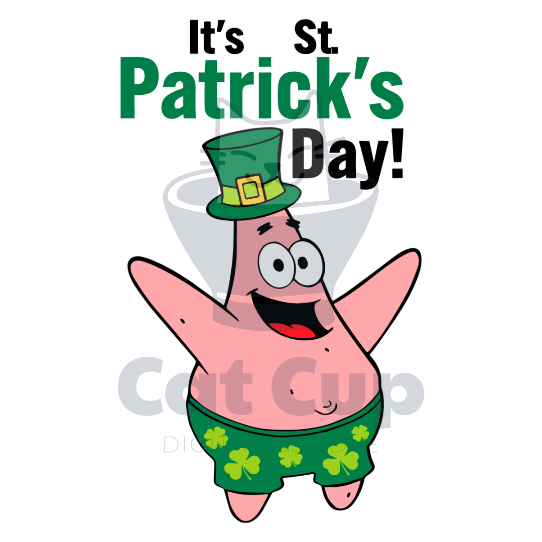 Its St Patricks Day Patrick Star Spongebob Svg Digital File | Inspire ...