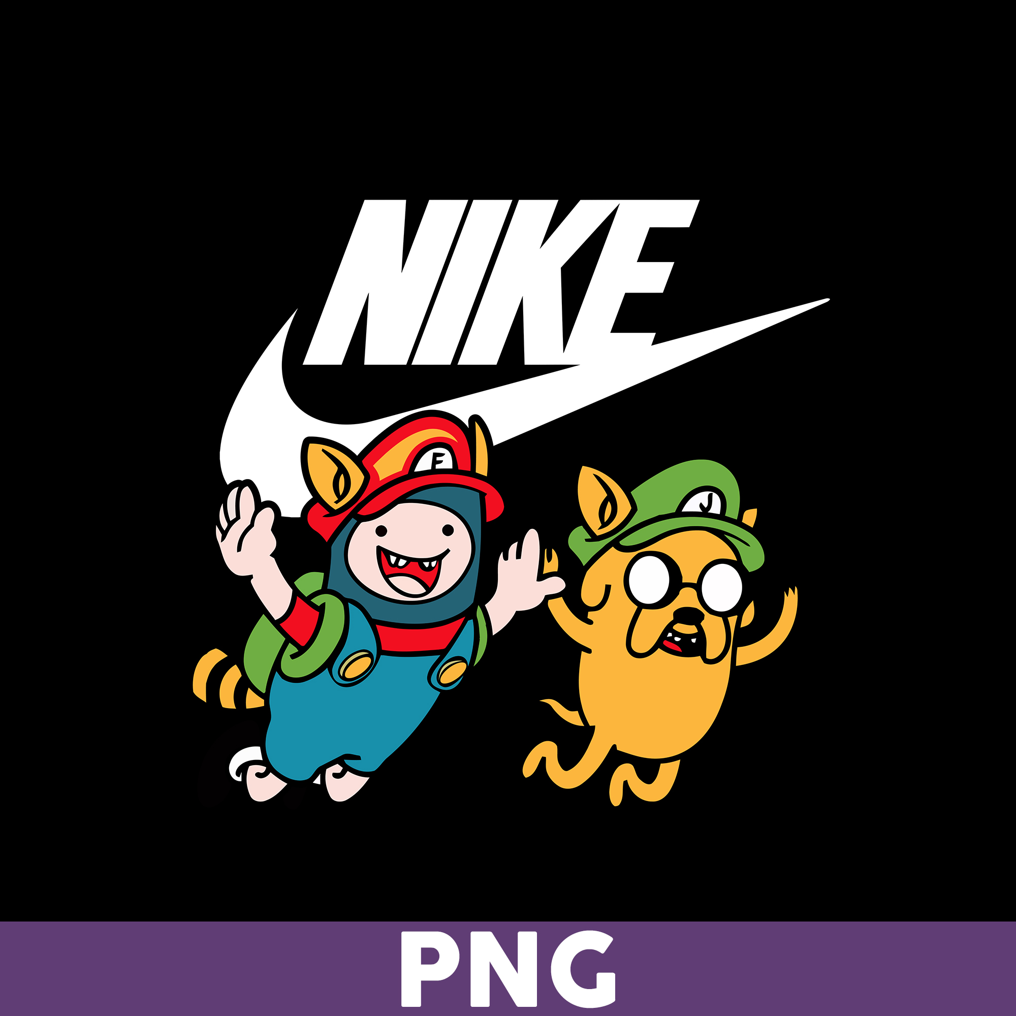 Adventure Time Mario Nike Png, Adventure Time Mario Png - Inspire Uplift