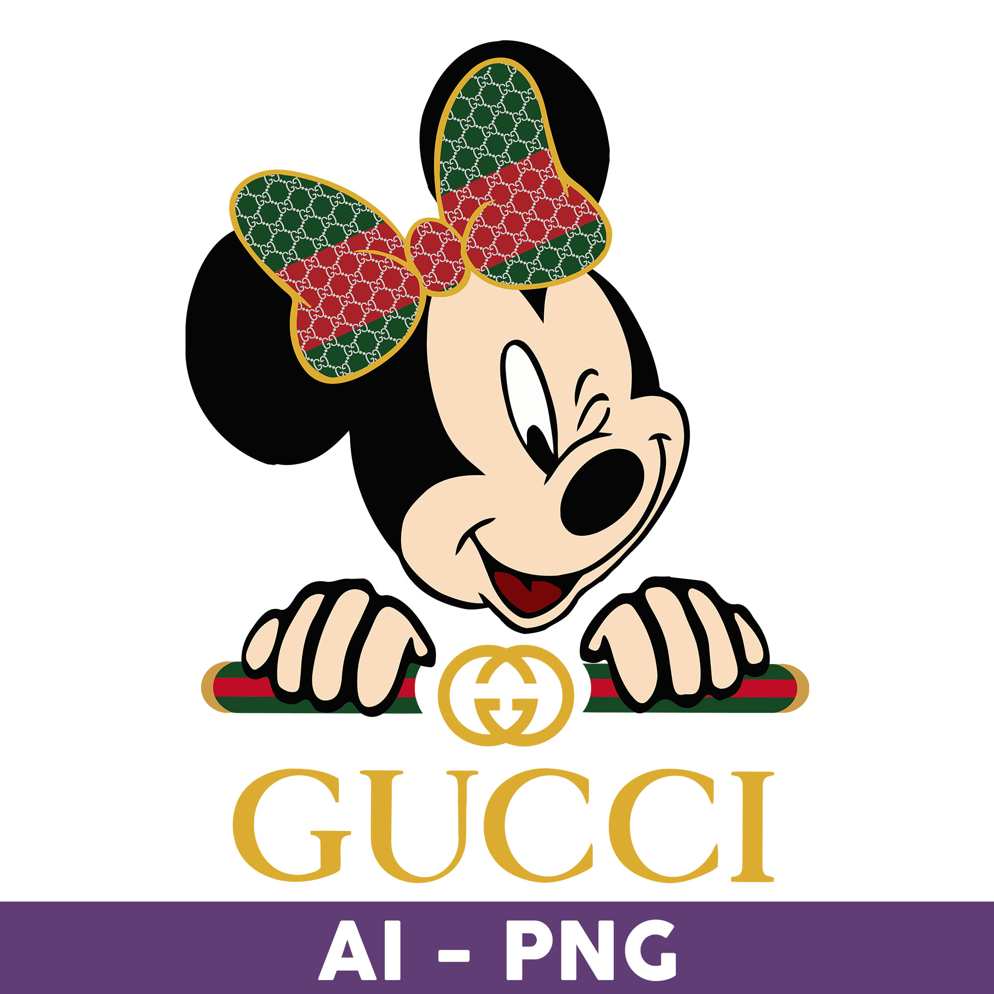 Gucci Minnie Mouse Png, Minnie Mouse Png12 - Inspire Uplift