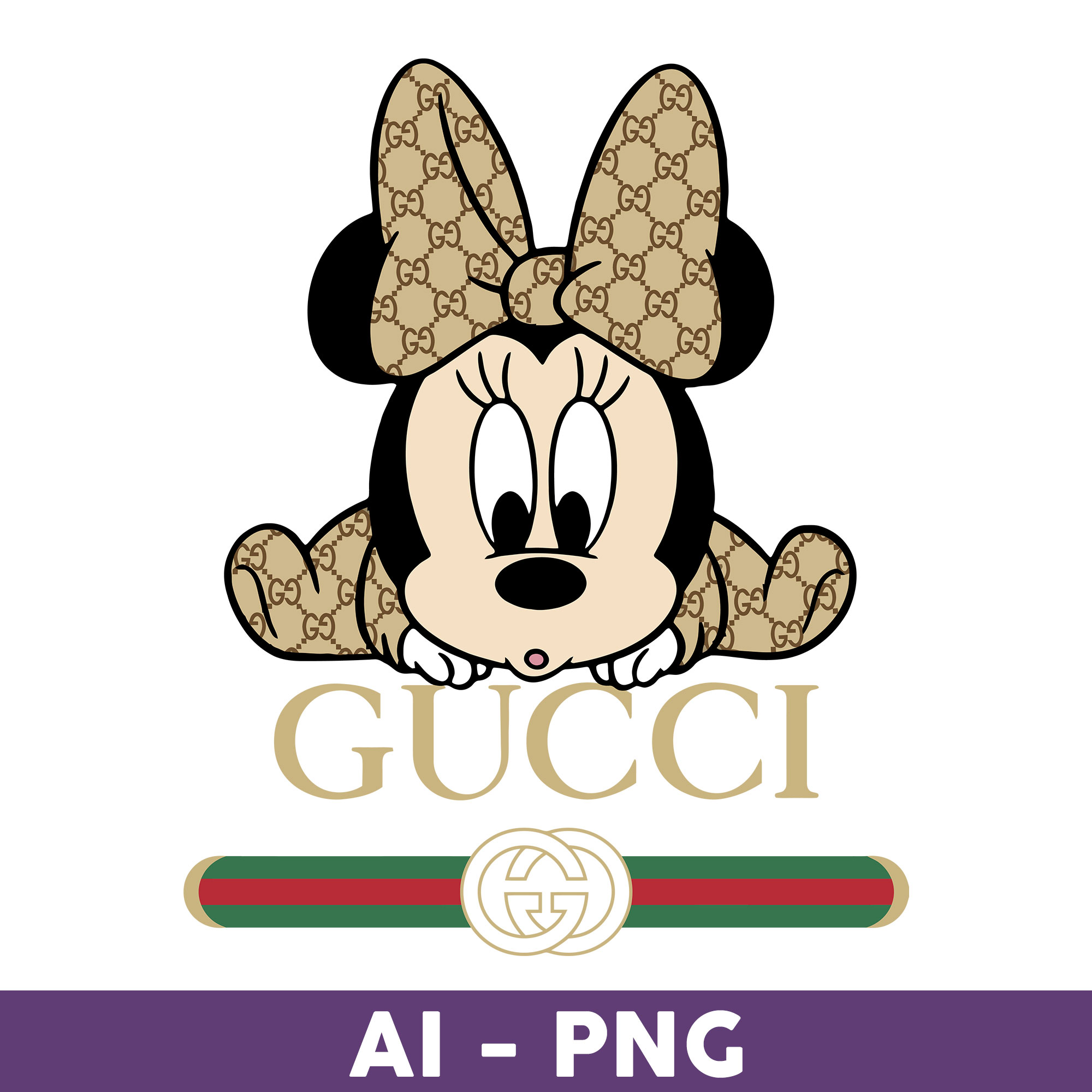 Gucci Baby Minnie Mouse Png, Minnie Png - Inspire Uplift