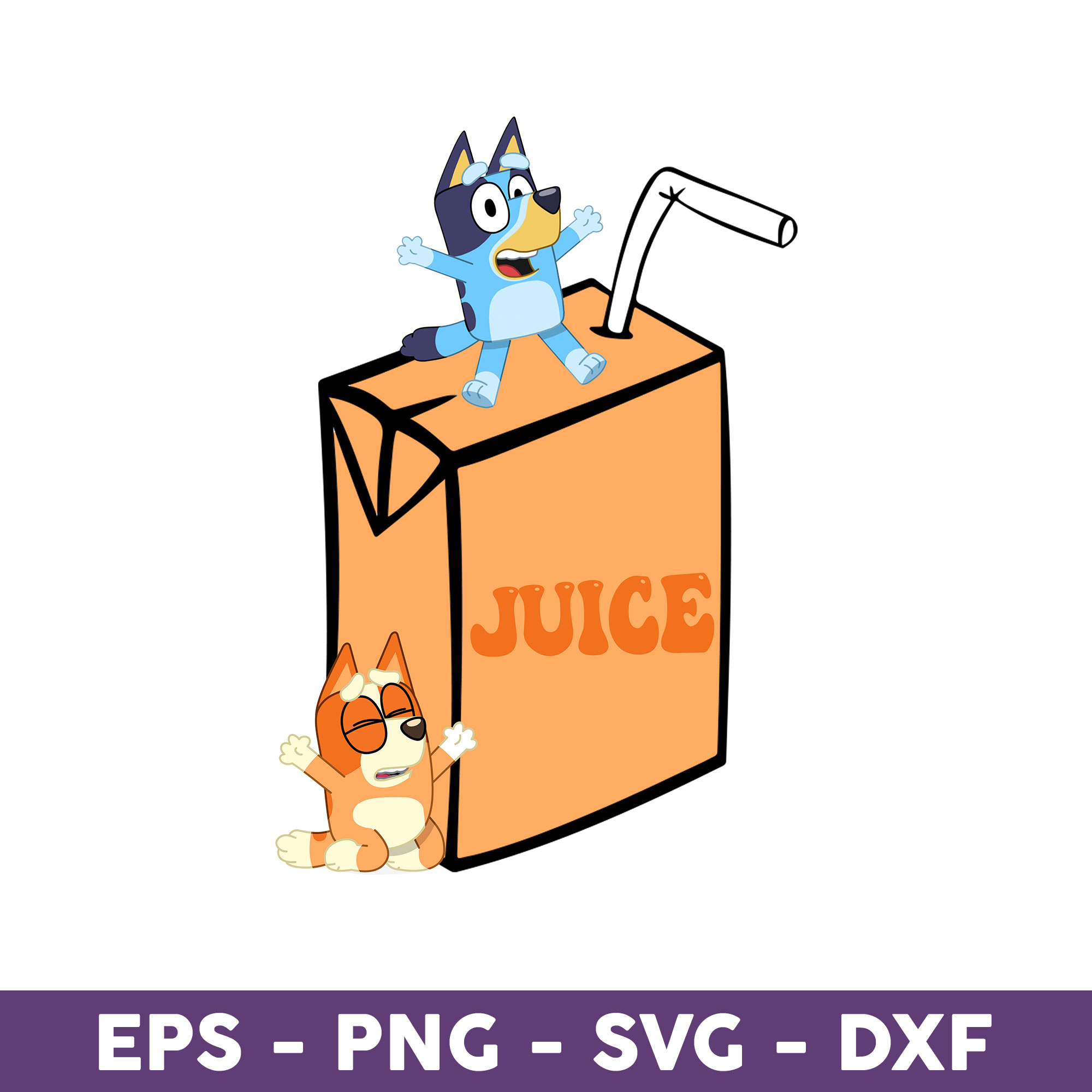 Bluey And Bingo & Juice Bottle Png, Bluey Png, 527 | Inspire Uplift