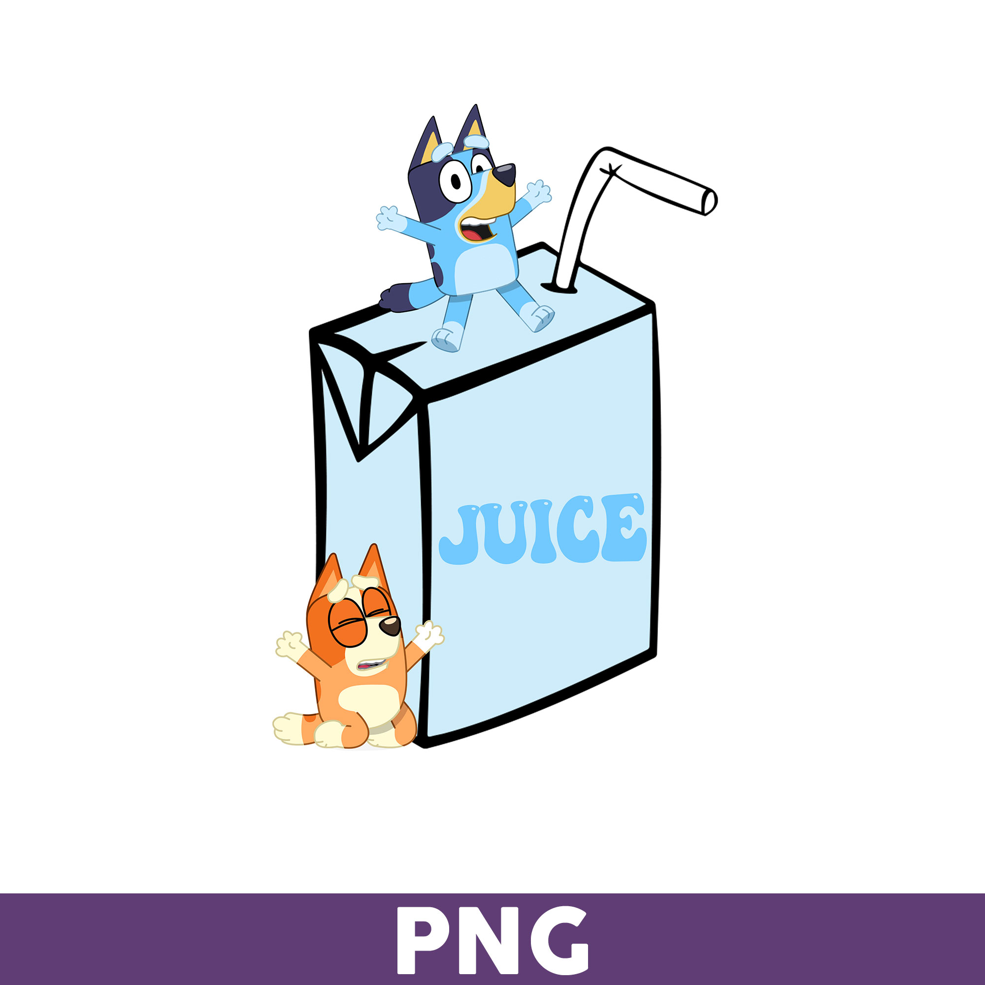 Bluey And Bingo & Juice Bottle Png, Bluey Png, 720 | Inspire Uplift