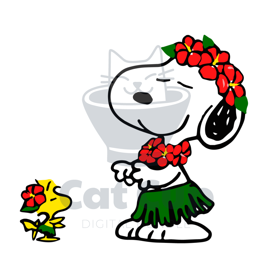 Funny Snoopy Woodstock Dancing SVG Digital File - Inspire Uplift