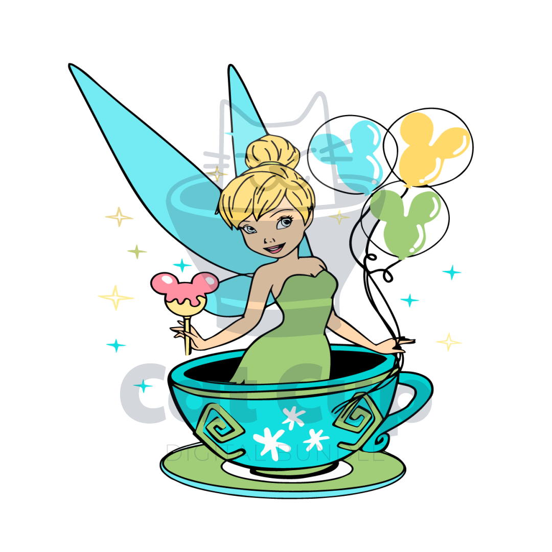 Tinkerbell Mickey Ear Balloon Disney SVG Digital File | Inspire Uplift