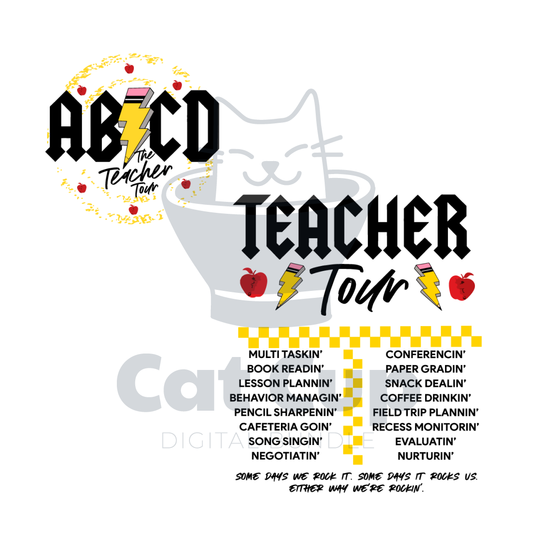 Retro ABCD The Teacher Tour SVG Digital File | Inspire Uplift