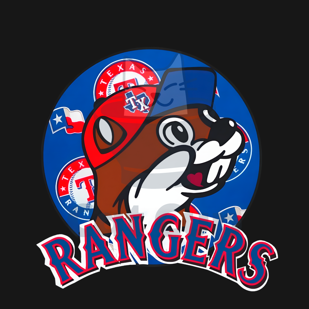 Texas Rangers Cartoon Baseball PNG Sublimation | Inspire Uplift