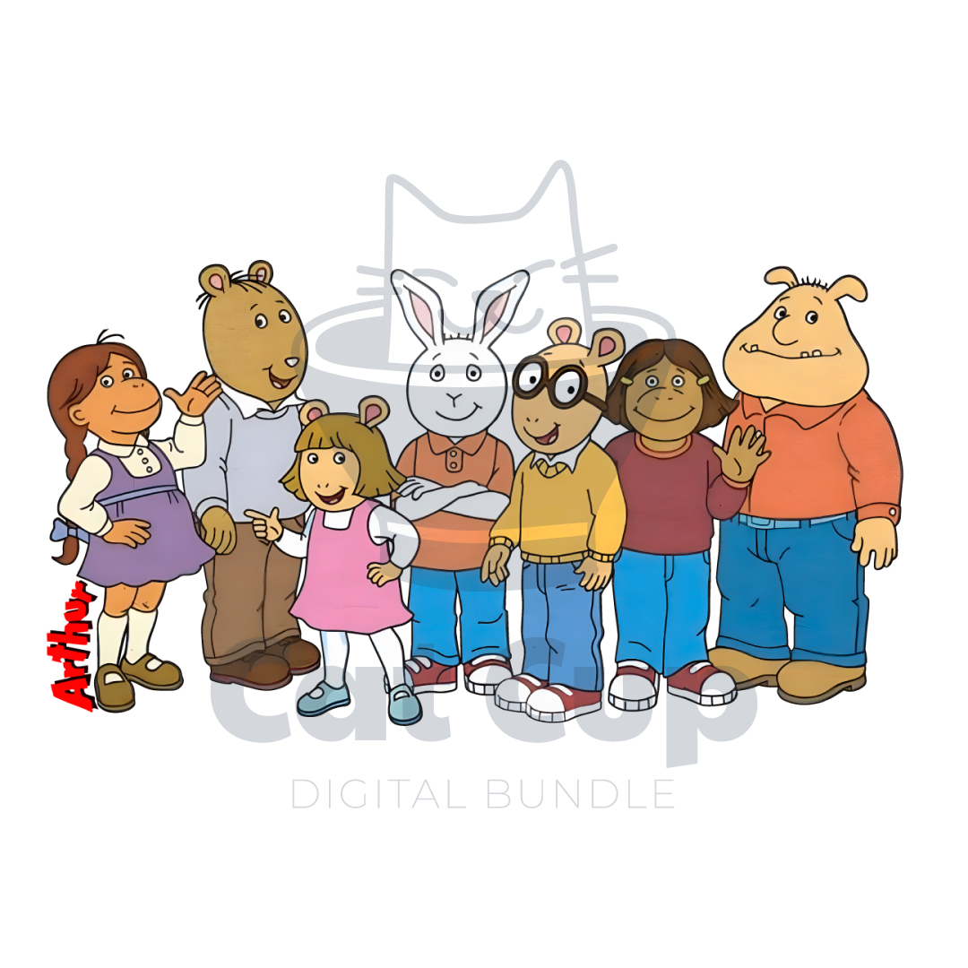 Arthur And Friends 90s Cartoon Characters SVG Digital File - Inspire Uplift