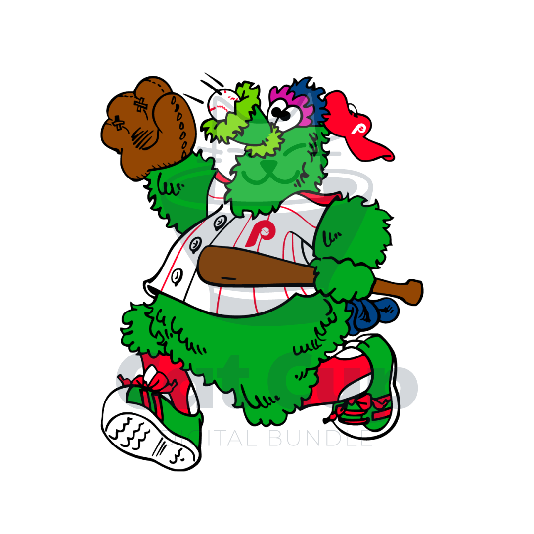 Phillies Phanatic Baseball Mascot SVG Digital File | Inspire Uplift
