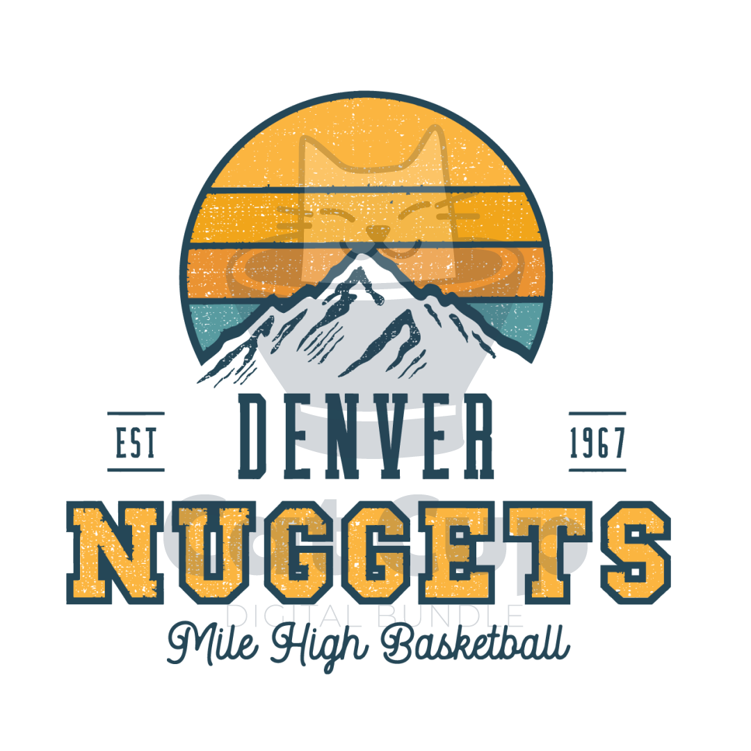 Retro Denver Nuggets Mile High Basketball SVG Digital File | Inspire Uplift