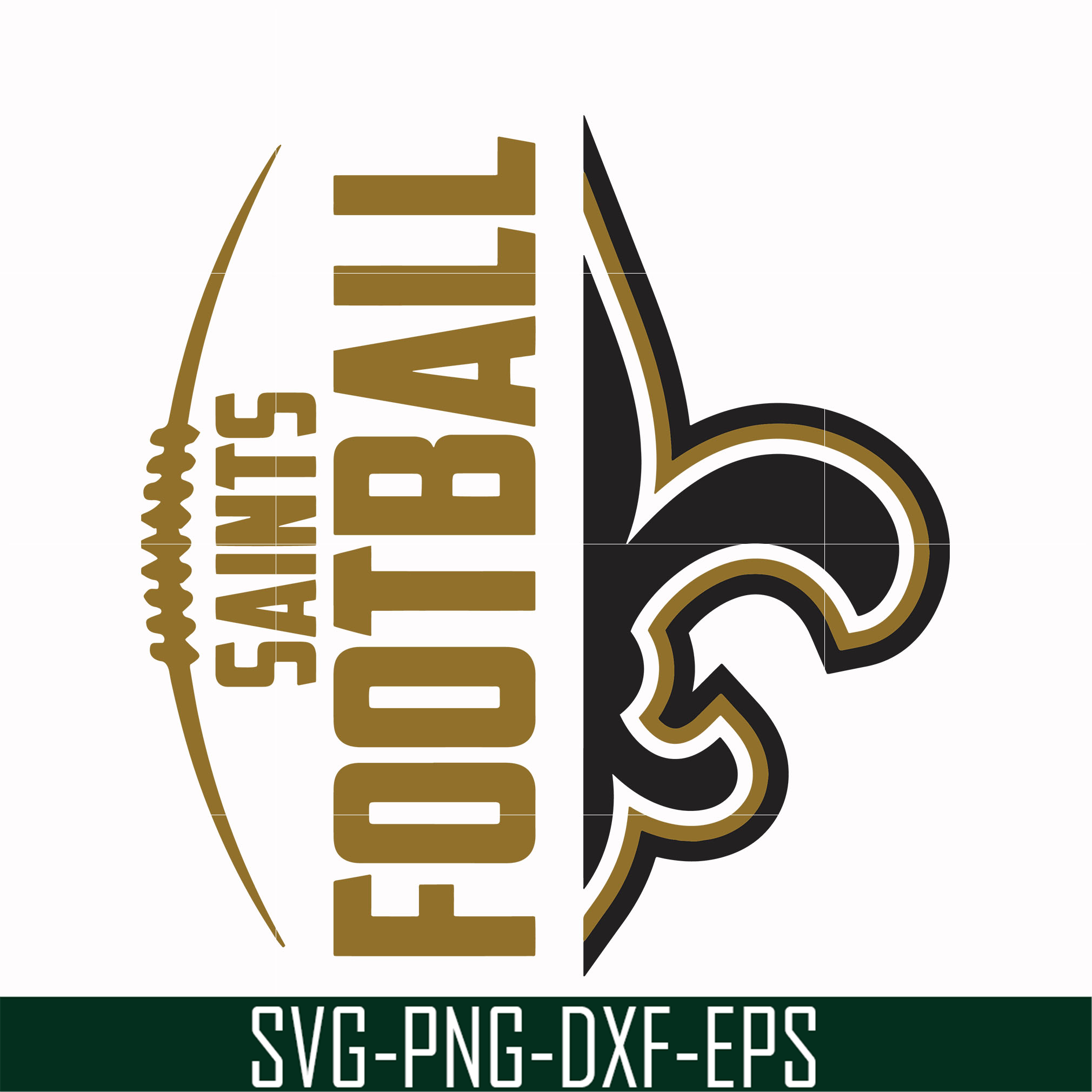 Saints football, svg, png, dxf, eps file NFL000079 | Inspire Uplift