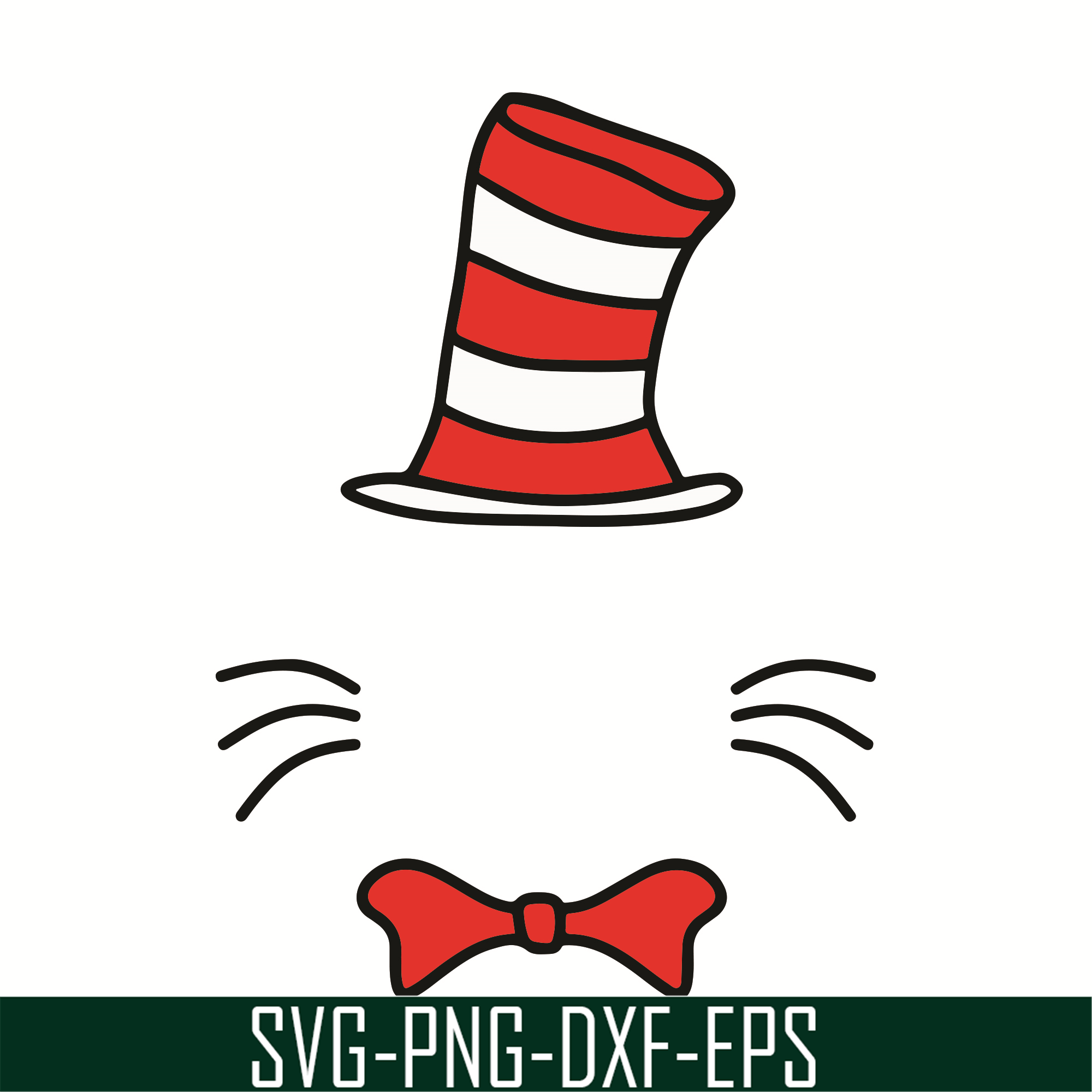 The Original Dr. Seuss Hat svg, Dr Seuss Face svg, Cat in th | Inspire ...