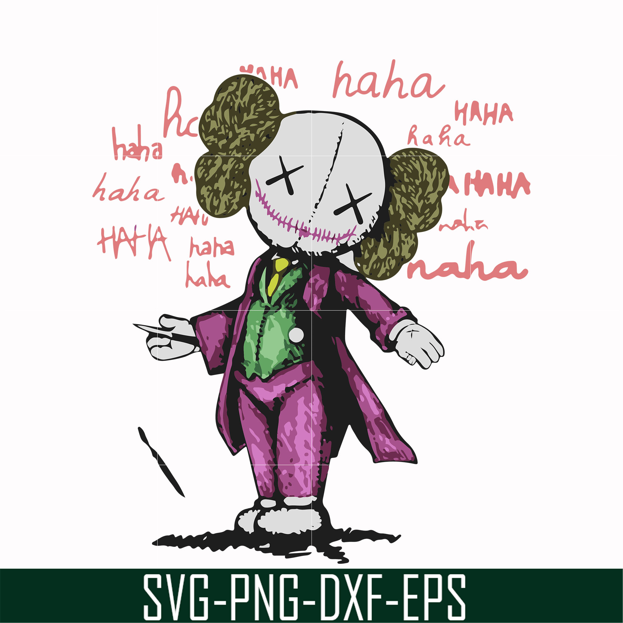 kaws x joker haha svg, png, dxf, eps digital file HLW0148 | Inspire Uplift