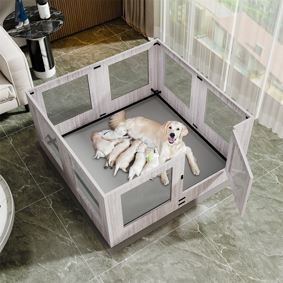 Tempered Glass Pet Whelping Box for Puppies | Inspire Uplift