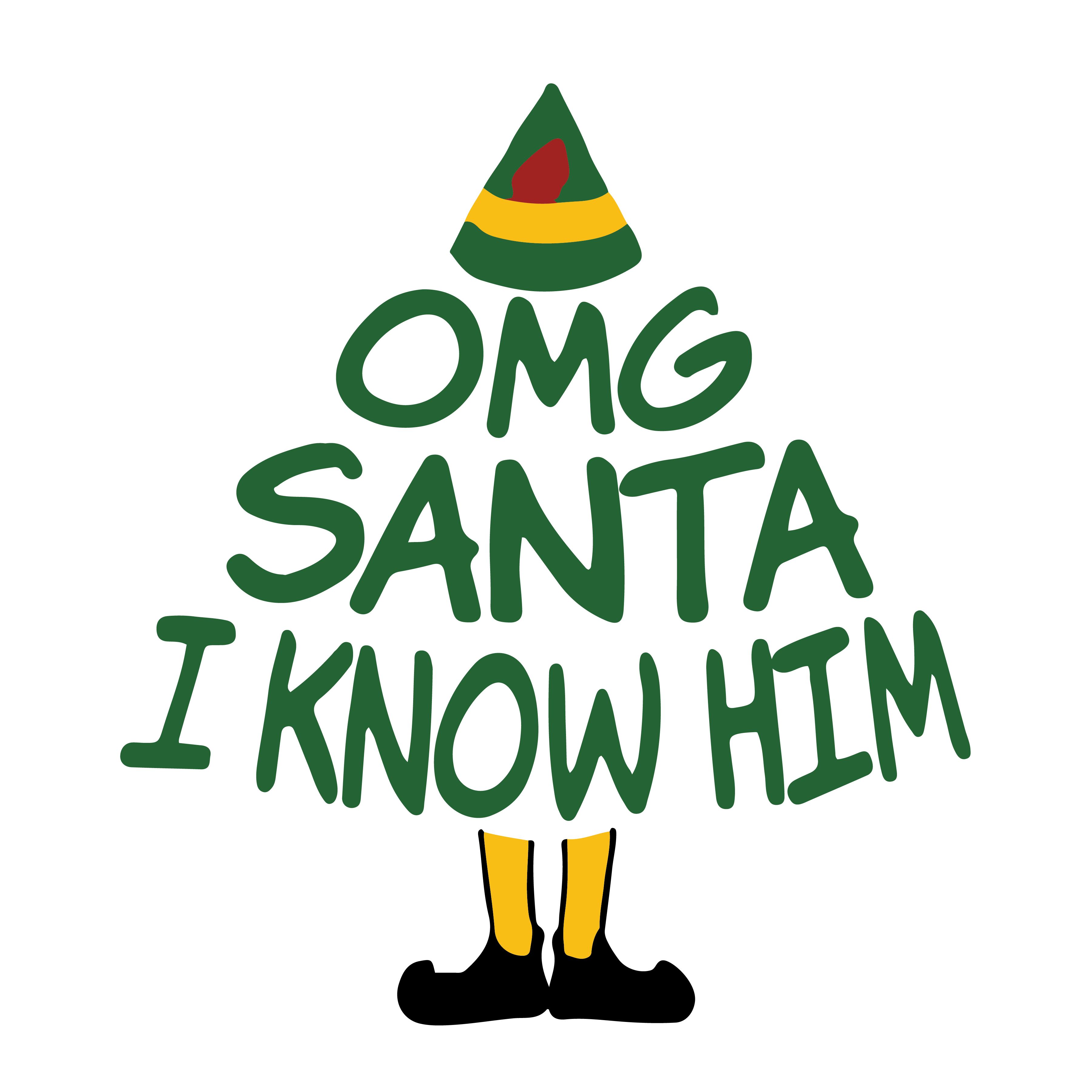 OMG santa i know him Svg, Elf Christmas tree Svg, Elf Svg Fi | Inspire ...