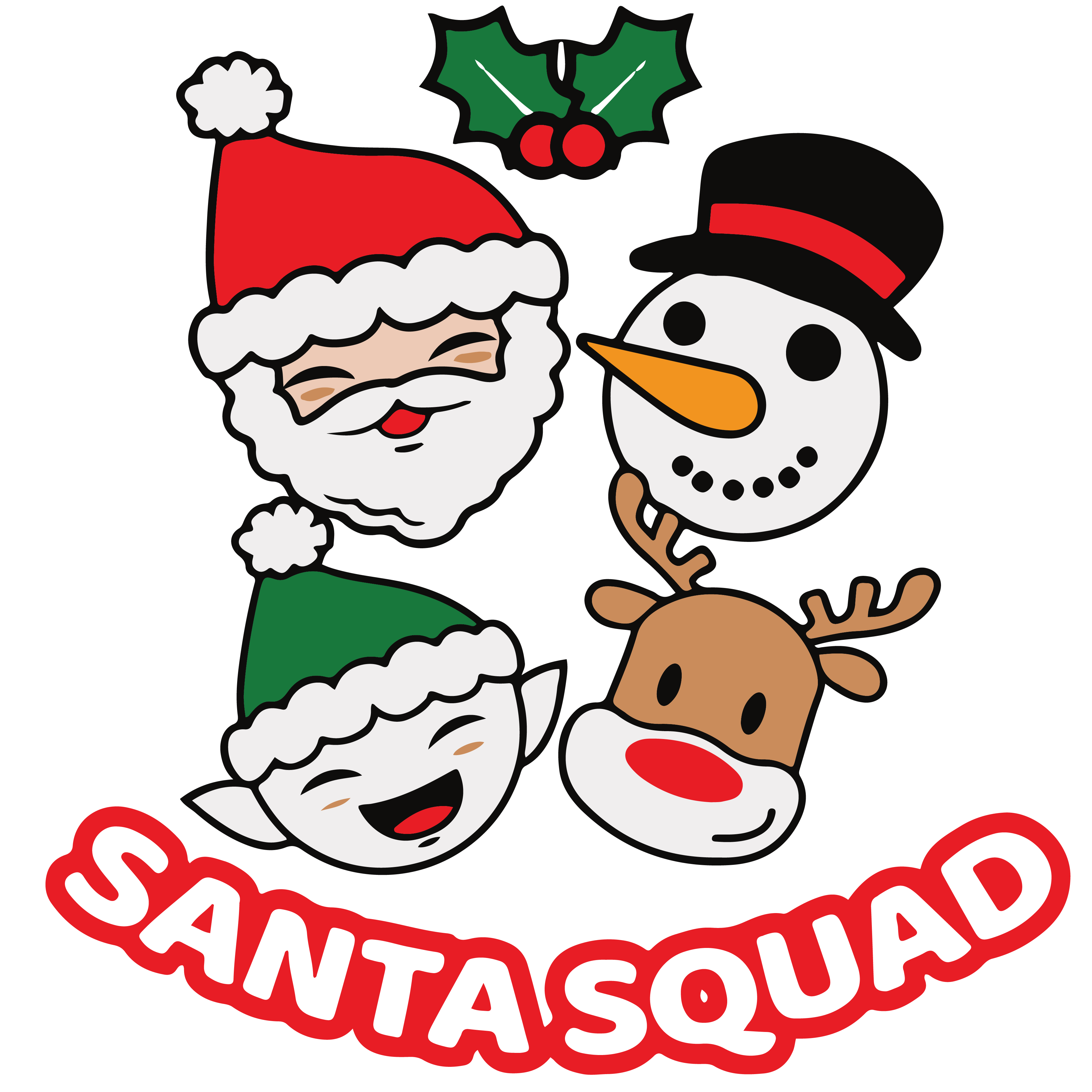 Santa Squad Svg, Christmas face Svg, Elf Svg, Santa claus Sv | Inspire ...