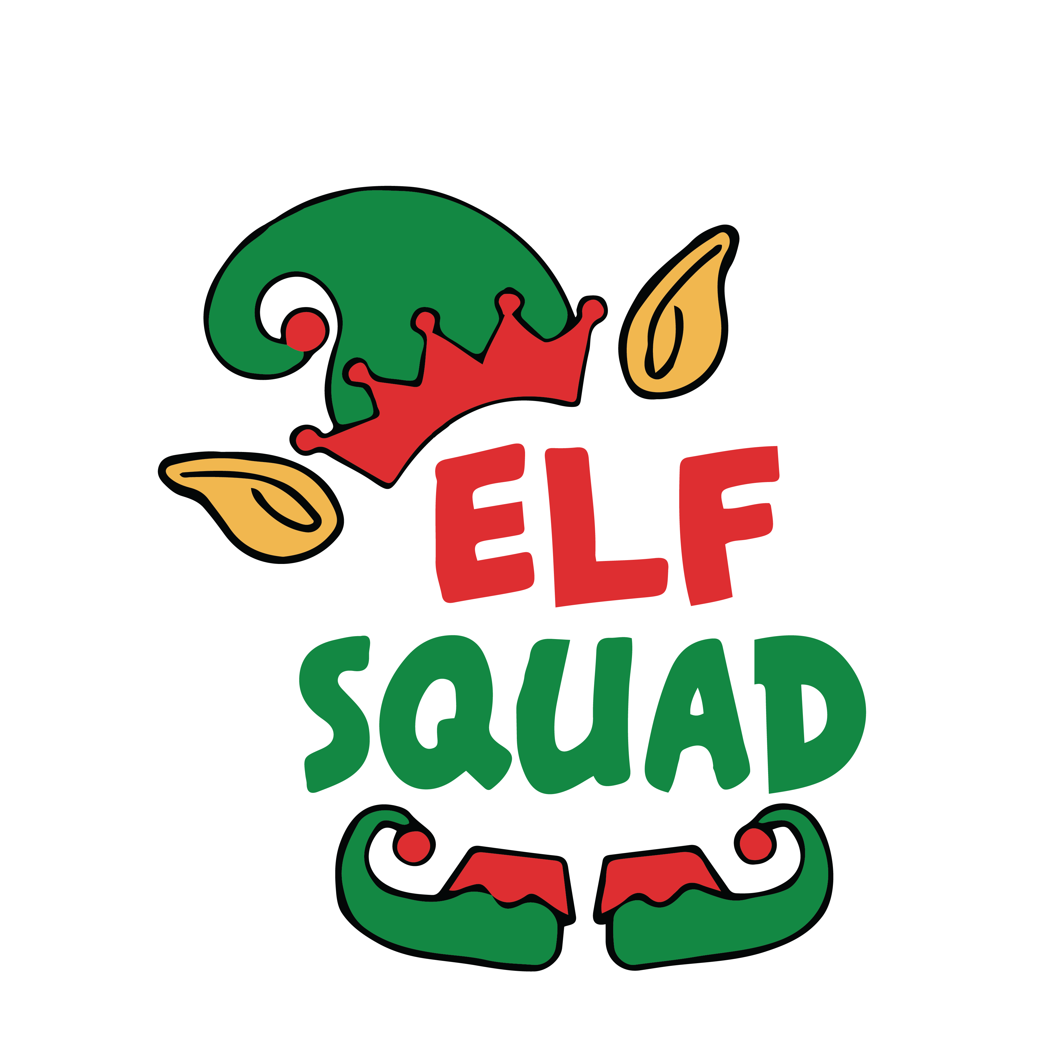 Elf Squad Svg, Christmas Svg, Elf Hat Svg, Elf clipart, Elf | Inspire ...