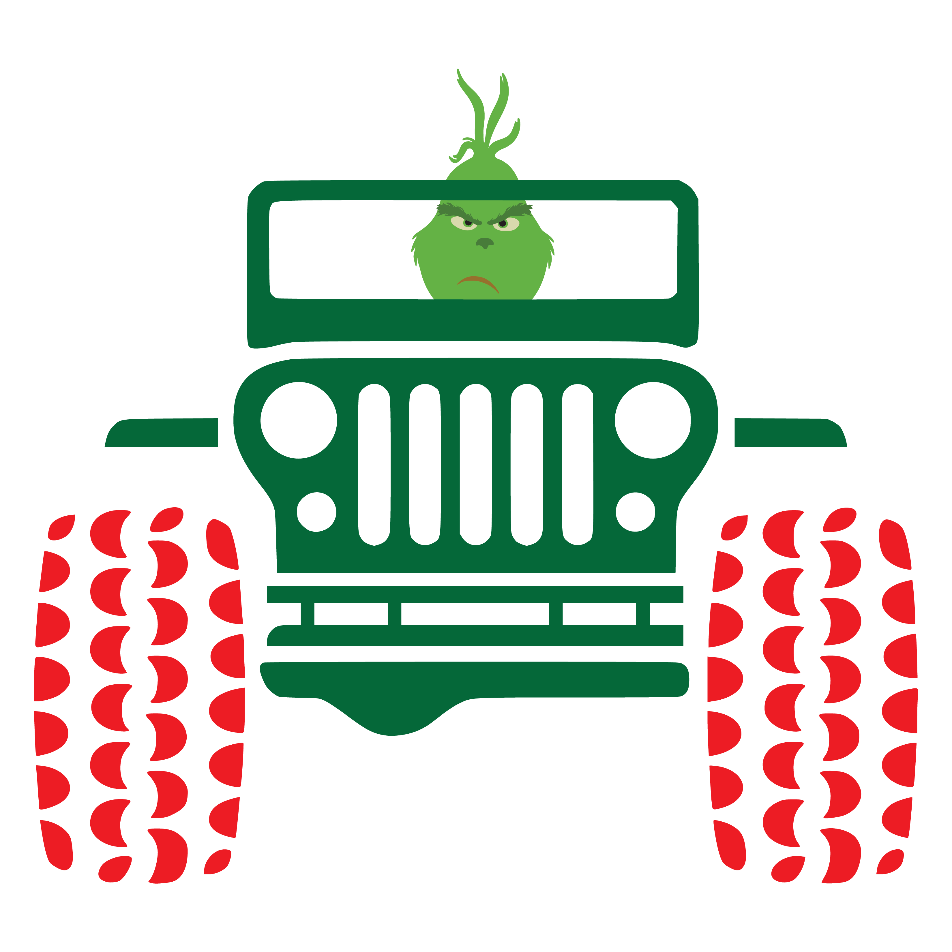 Grinch Driving Jeep Svg, Grinch Christmas Svg, Grinch Face S | Inspire ...