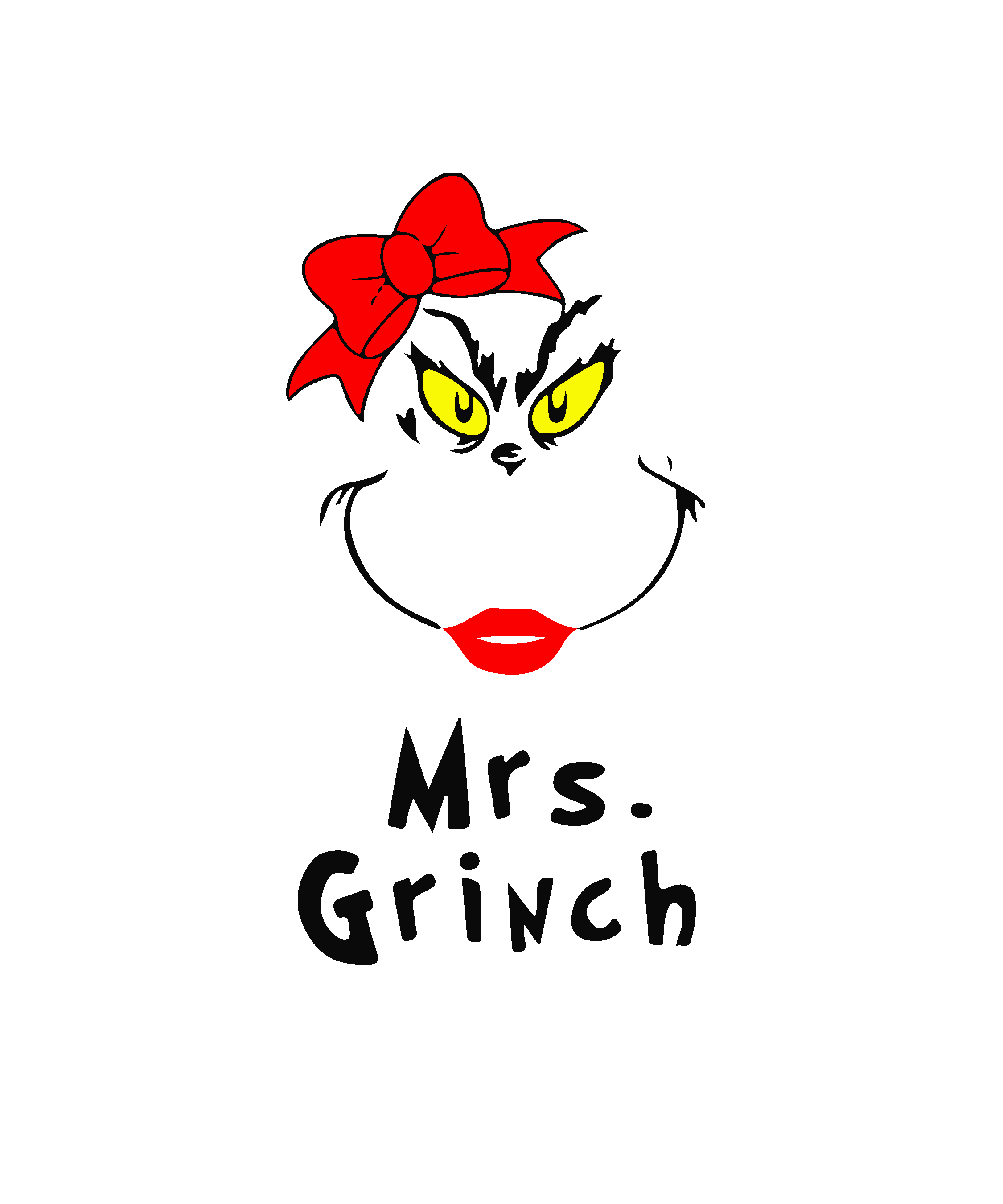 Mrs. Grinch Svg, Grinch Christmas Svg, Grinch Face Svg, The | Inspire ...