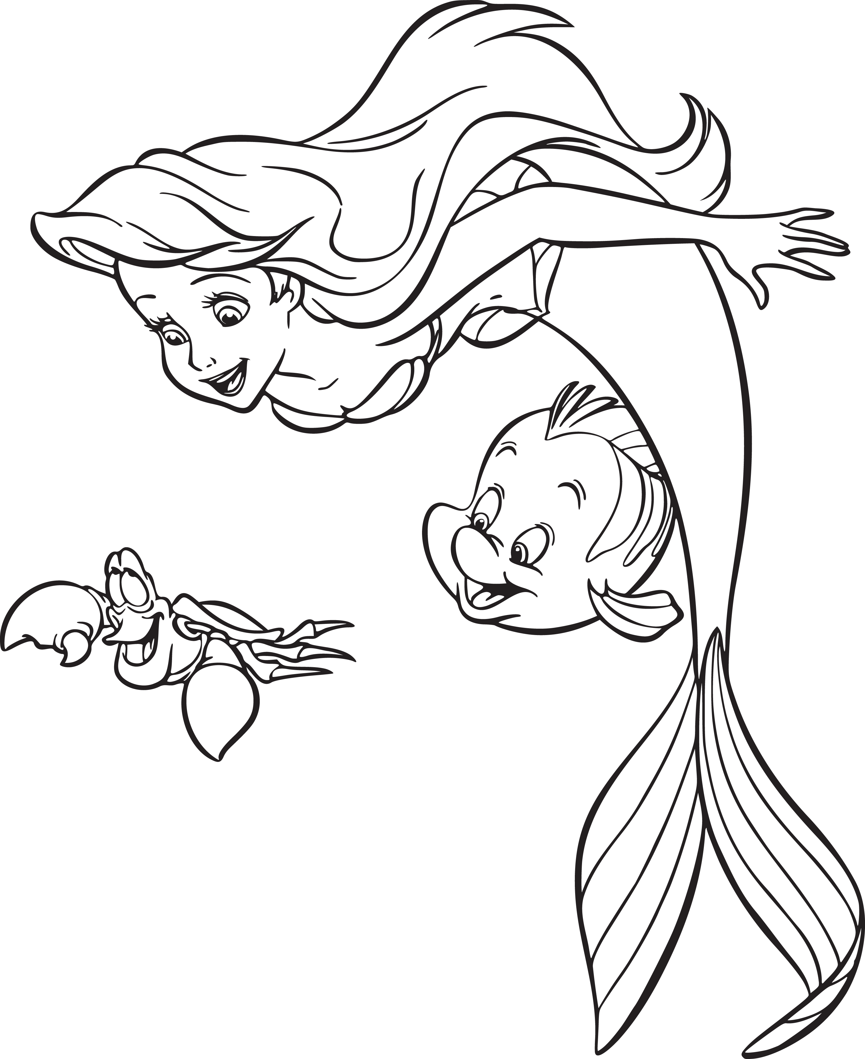 Ariel Outline Svg, Ariel Clipart, Little Mermaid Svg, Prince | Inspire ...