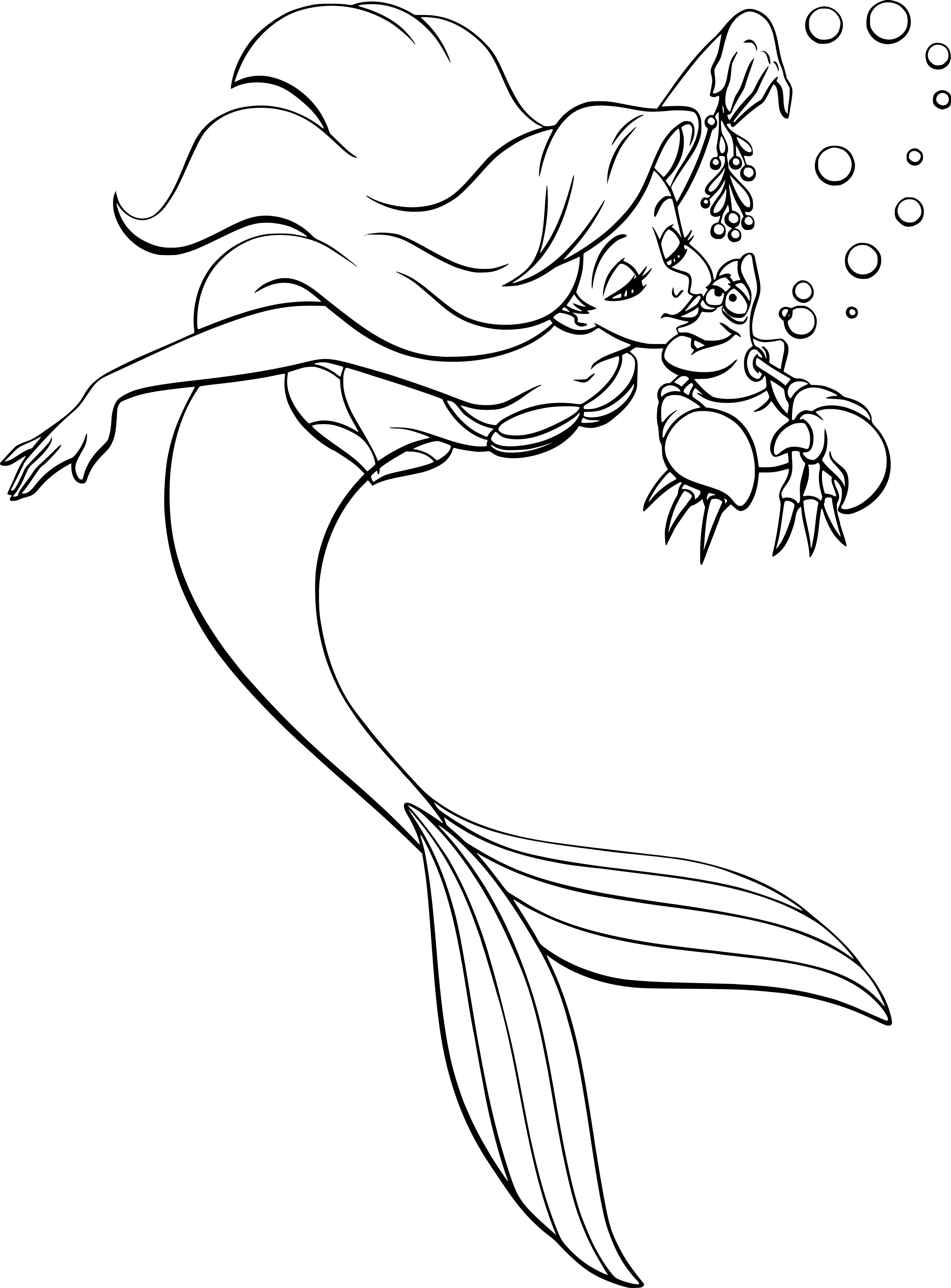 Ariel Outline Svg, Ariel Clipart, Little Mermaid Svg, Prince | Inspire ...