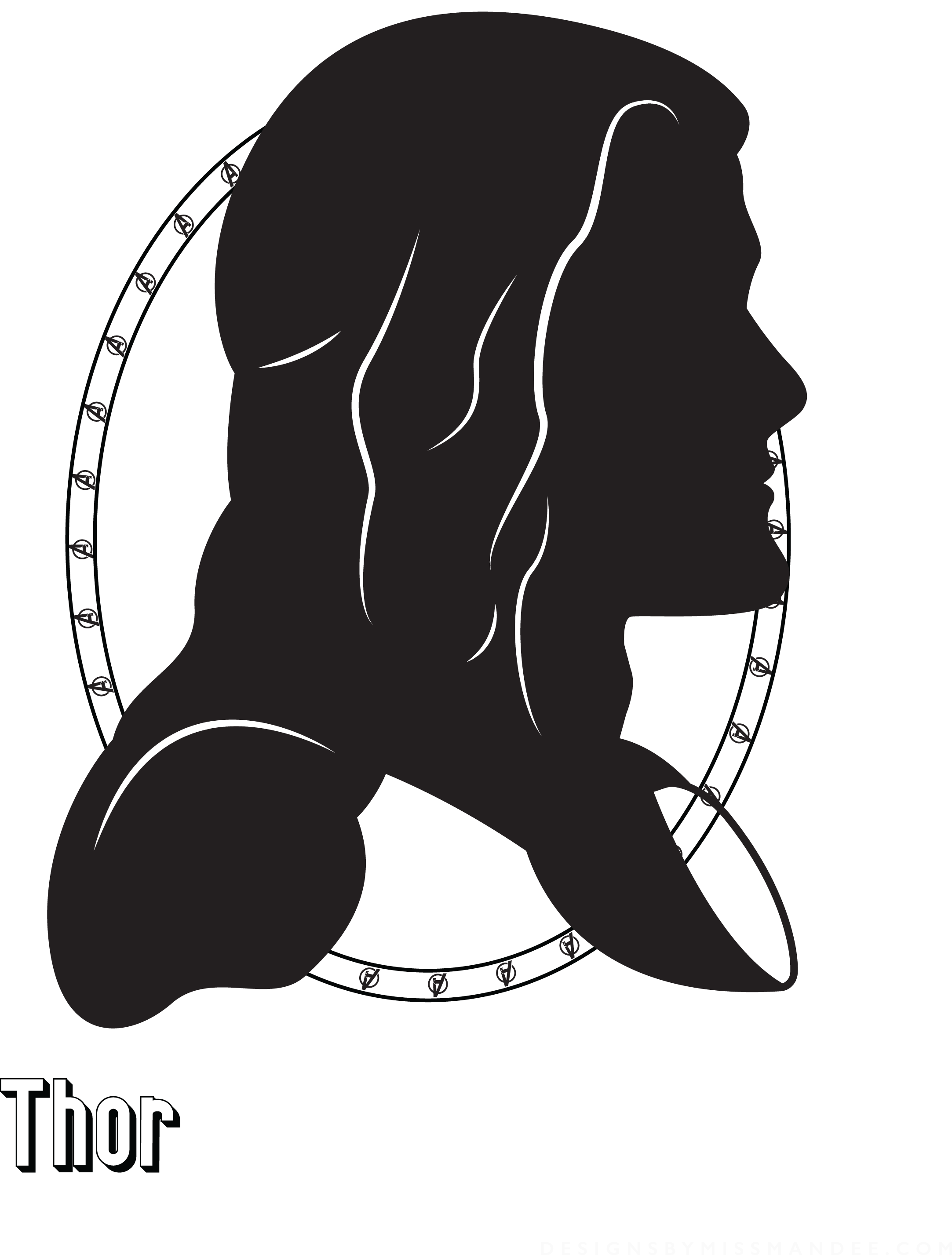 Thor head Svg, Avengers Svg, Marvel Svg, Marvel Clipart, Ave | Inspire ...