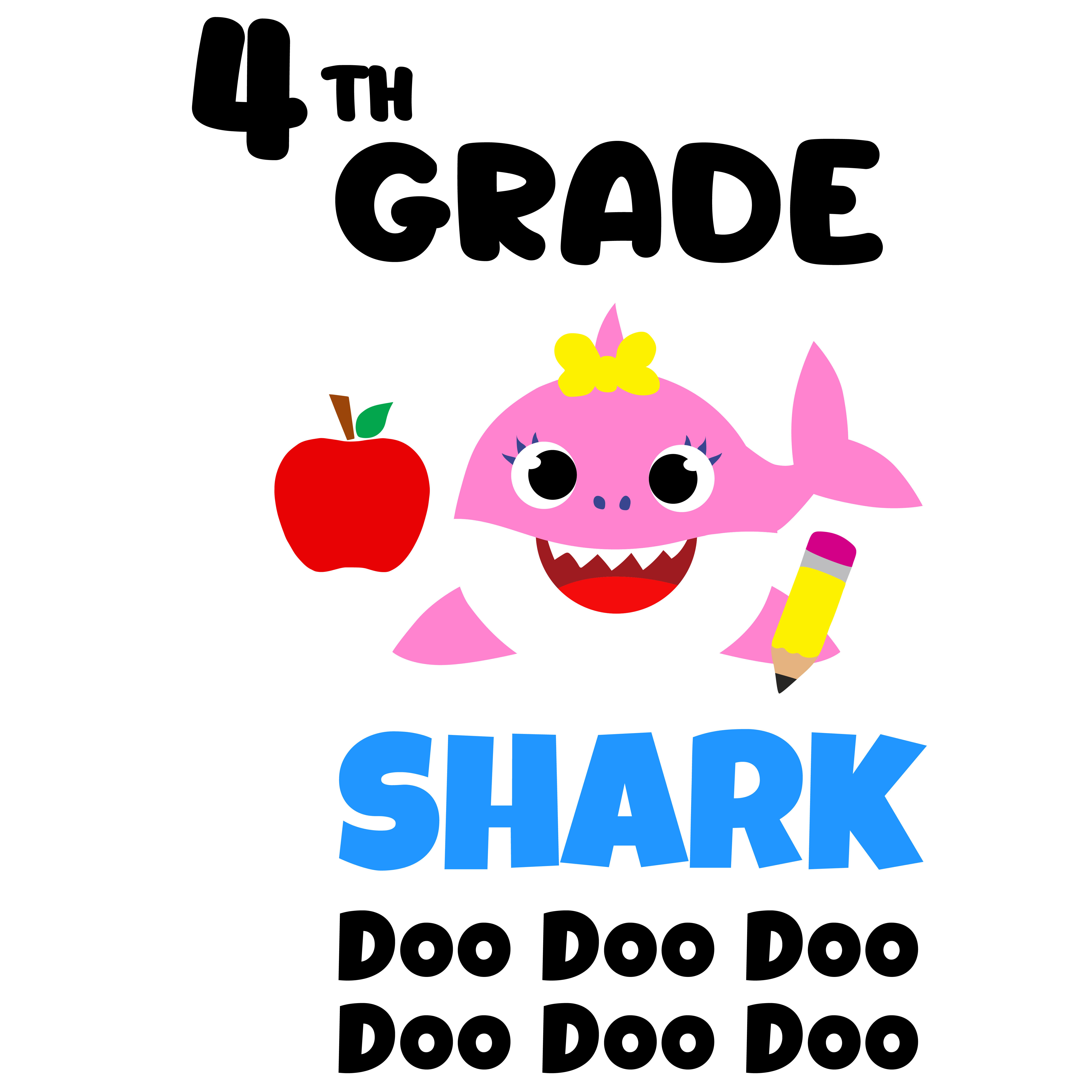 4th grade shark Svg, School Shark Svg, Baby Shark Svg, Shark | Inspire ...