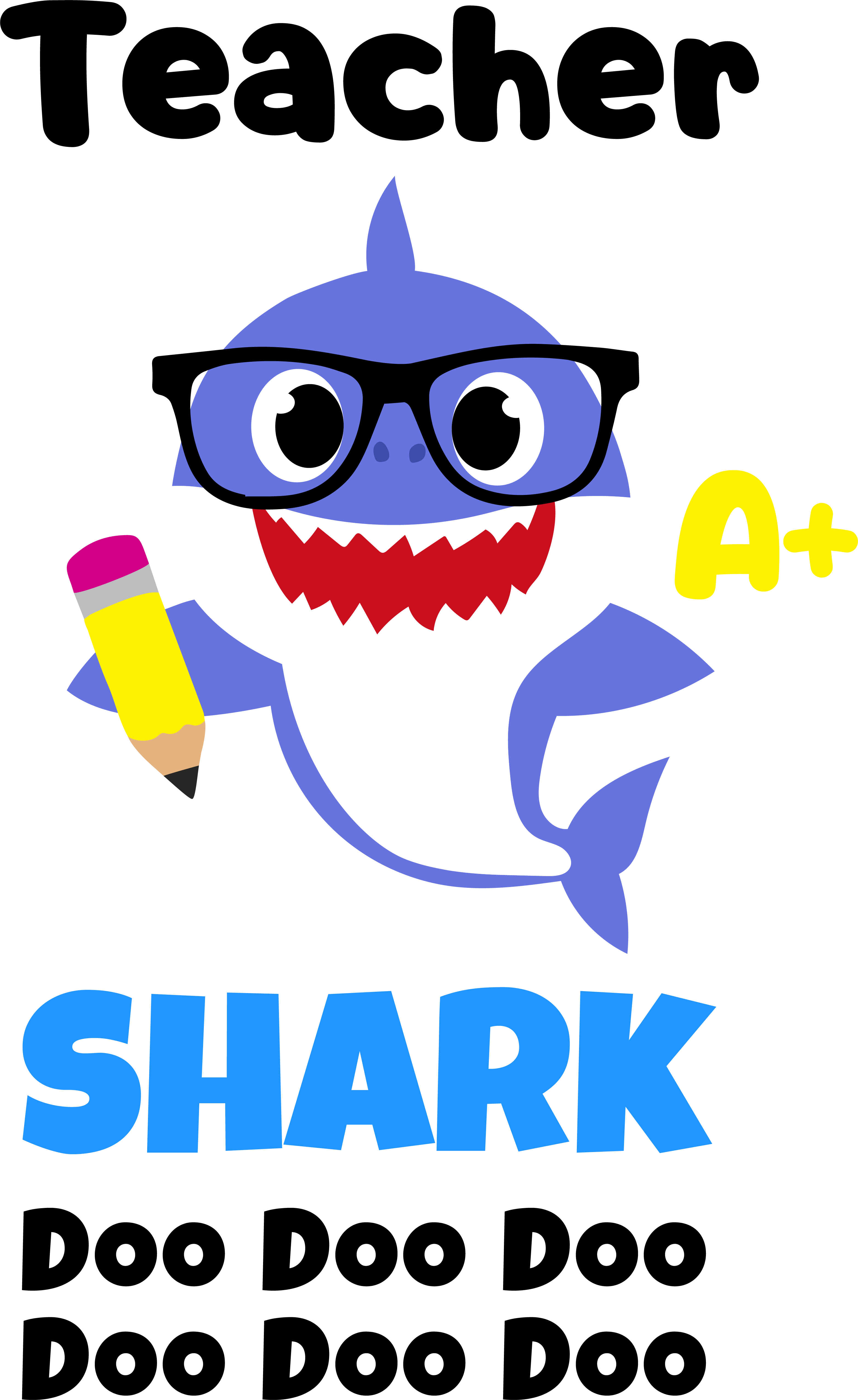 Teacher shark Svg, School Shark Svg, Baby Shark Svg, Shark c | Inspire ...
