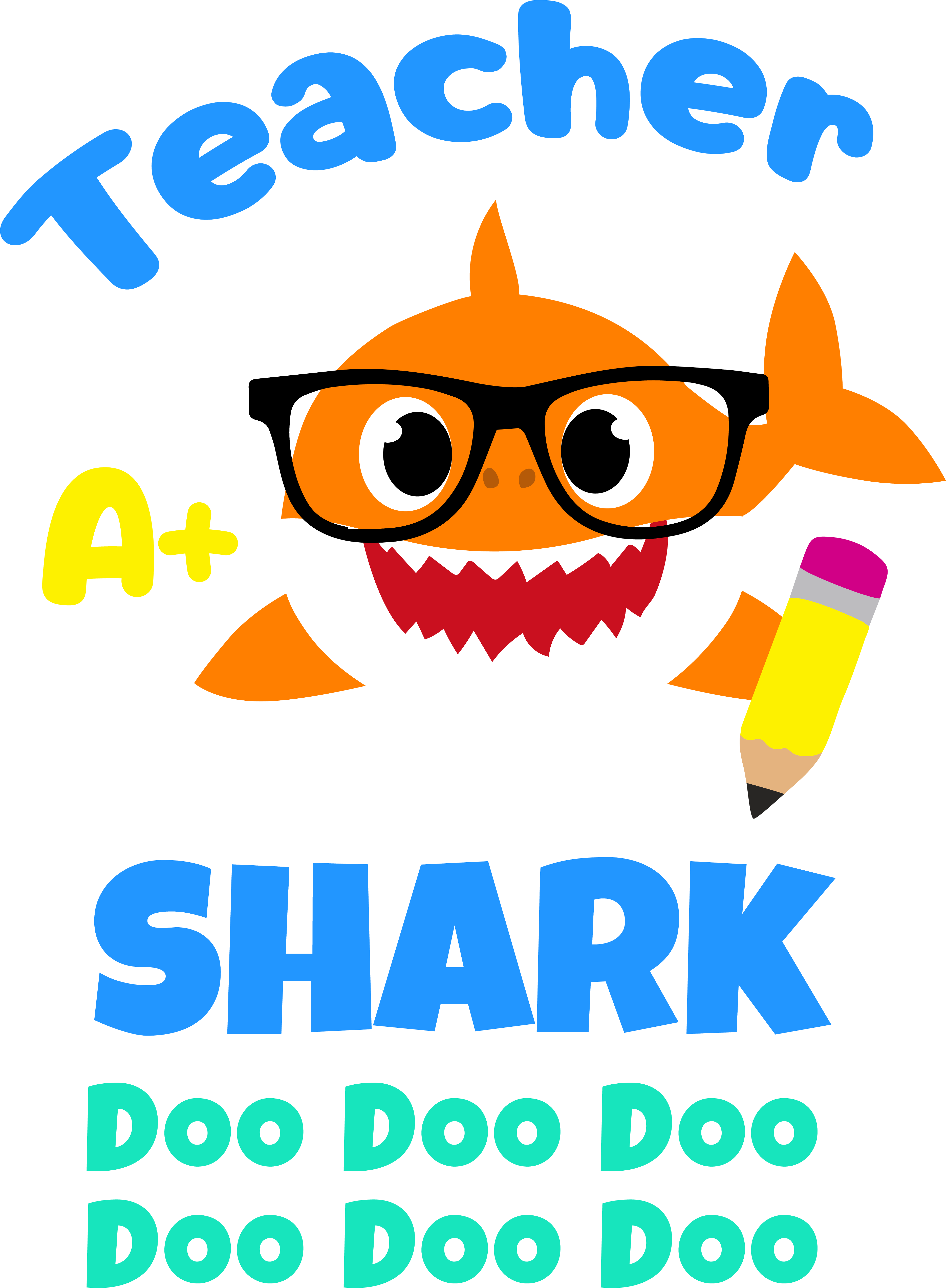 Teacher shark Svg, School Shark Svg, Baby Shark Svg, Shark c | Inspire ...