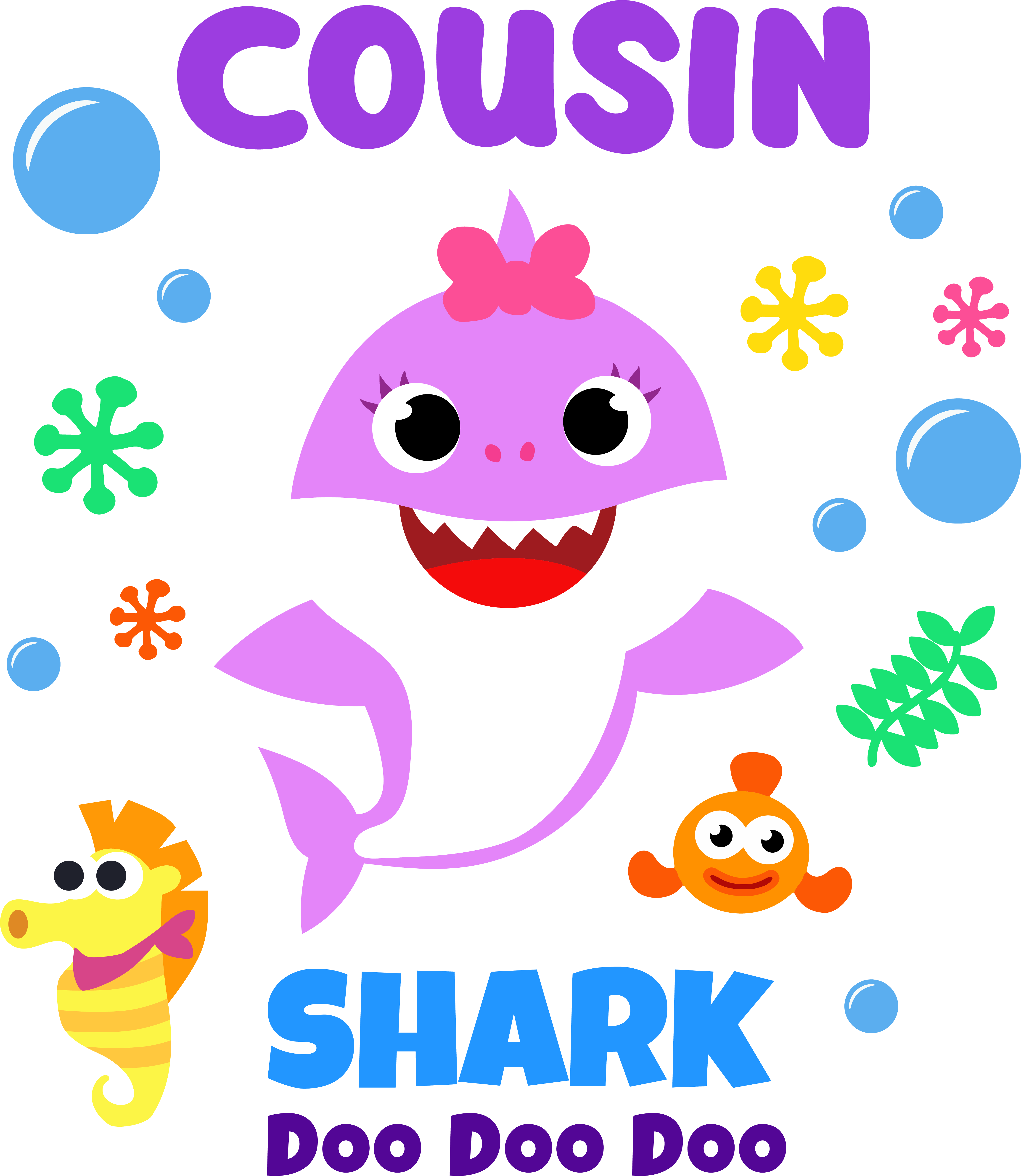 Cousin Shark Svg, Shark Family Svg, Baby Shark Svg, Shark Do | Inspire ...