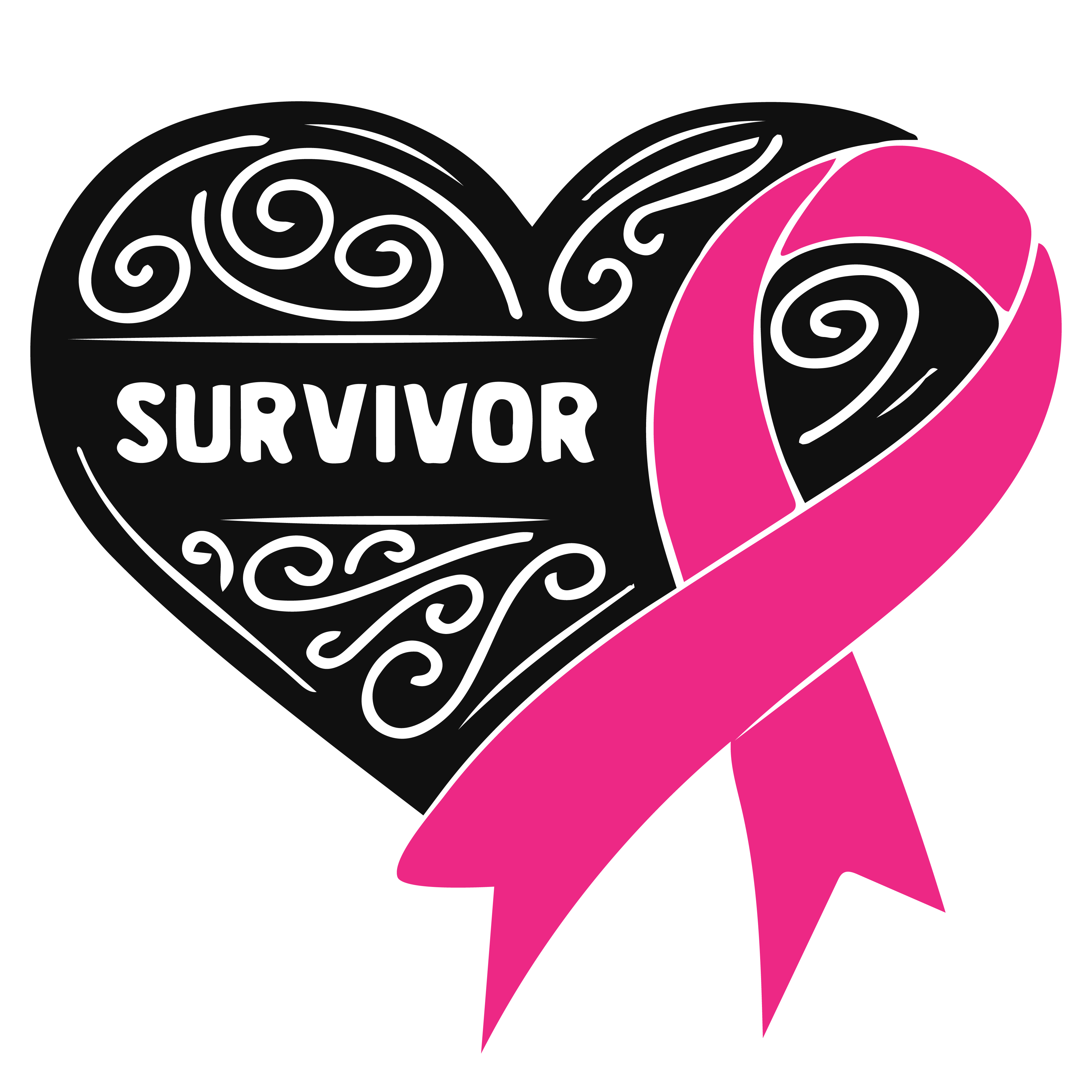 Survivor heart Ribbon Svg, Breast Cancer Svg, Cancer Awarene - Inspire ...