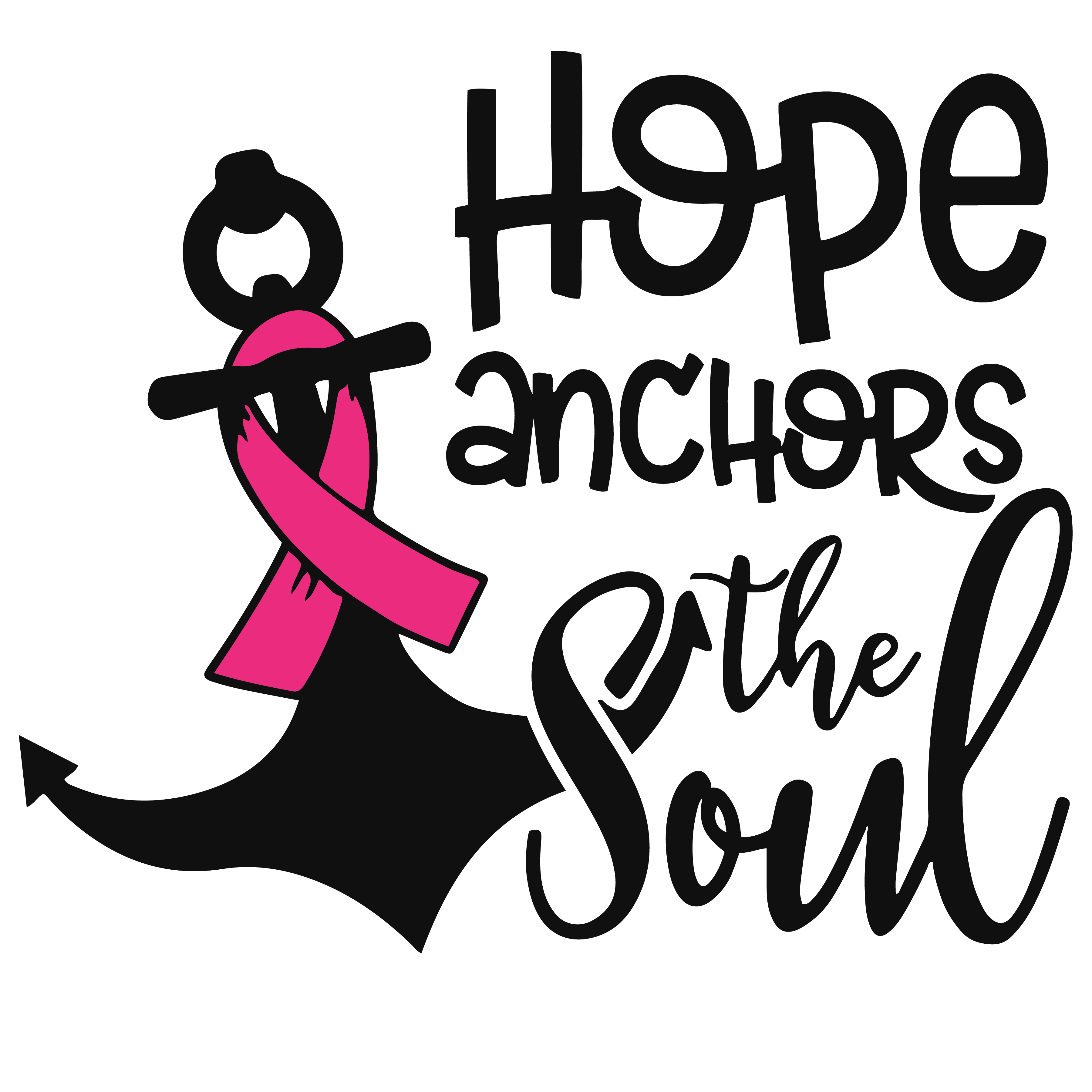 Hope anchors the soul Svg, Breast Cancer Svg, Cancer Awarene | Inspire ...