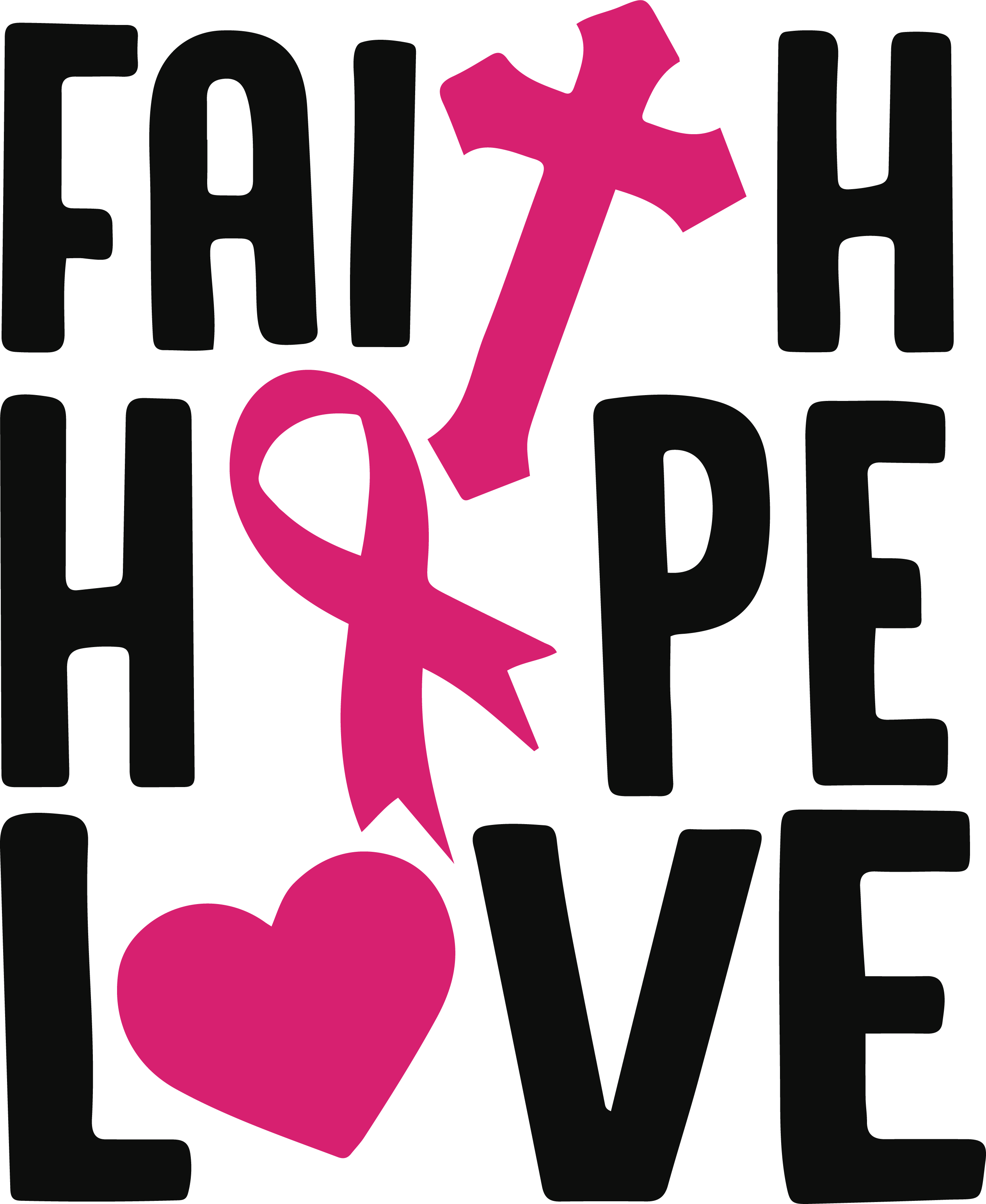 Faith hope love Svg, Breast Cancer Svg, Cancer Awareness Svg | Inspire ...