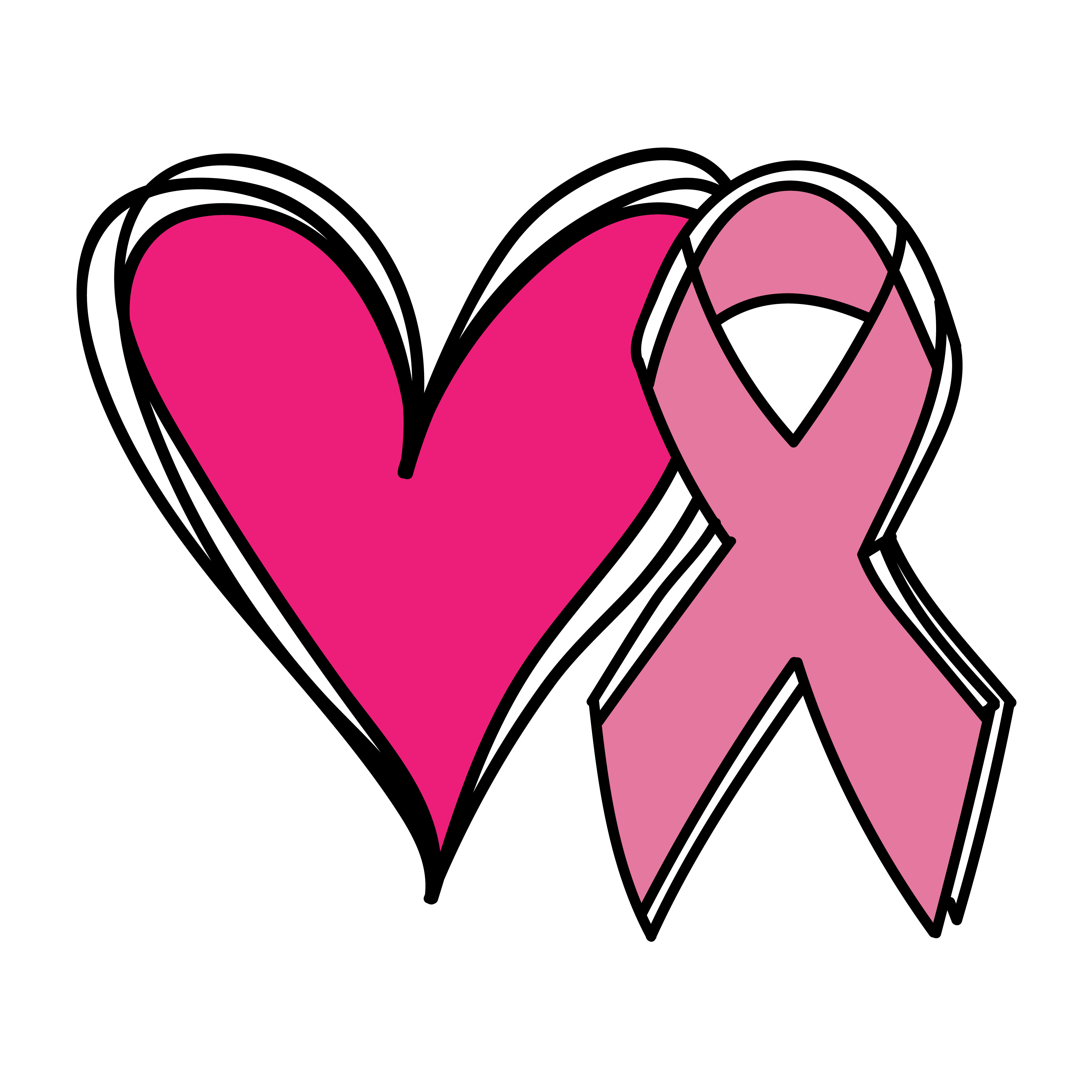 Heart ribbon pink Svg, Breast Cancer Svg, Cancer Awareness S | Inspire ...