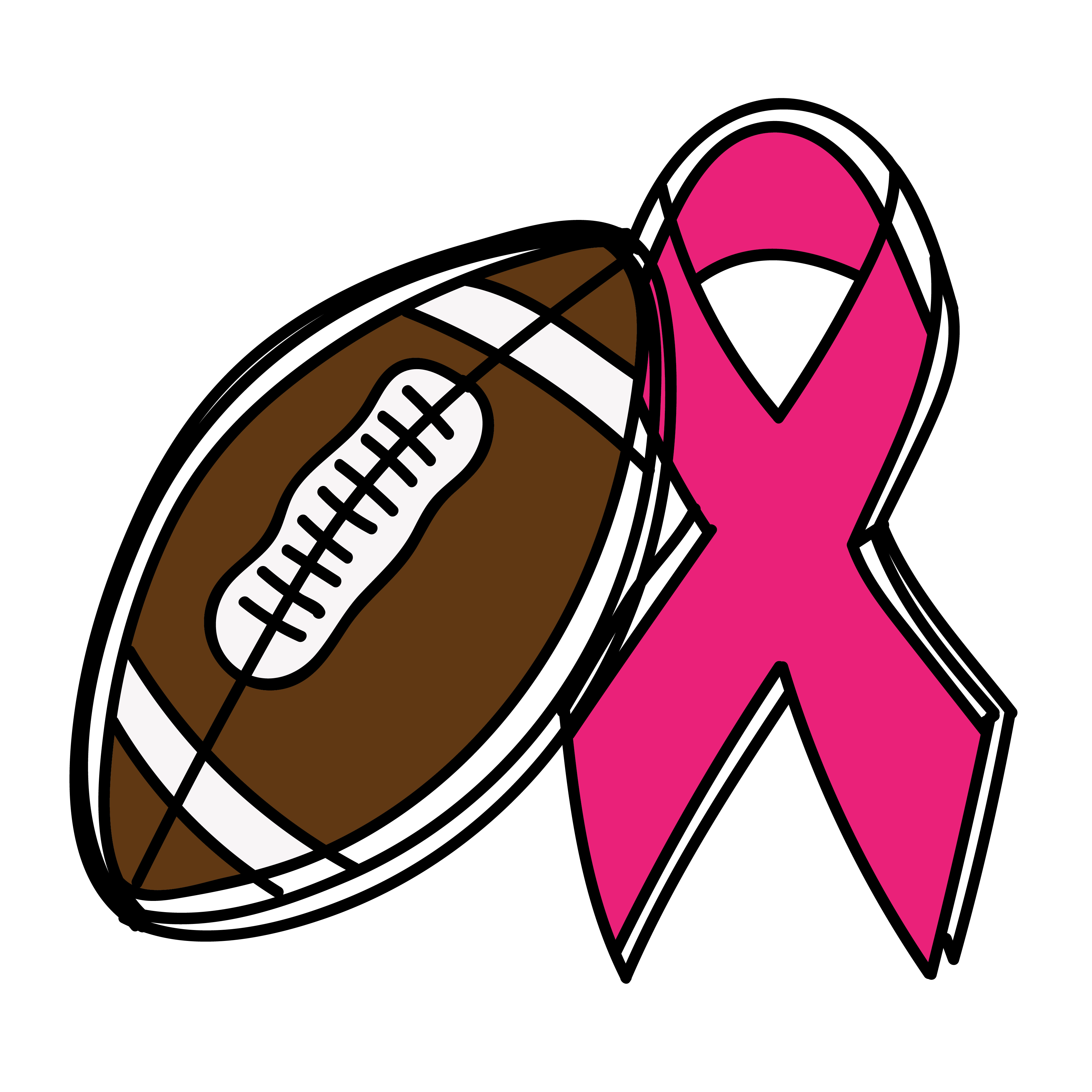 Football ribbon Svg, Breast Cancer Svg, Cancer Awareness Svg - Inspire ...