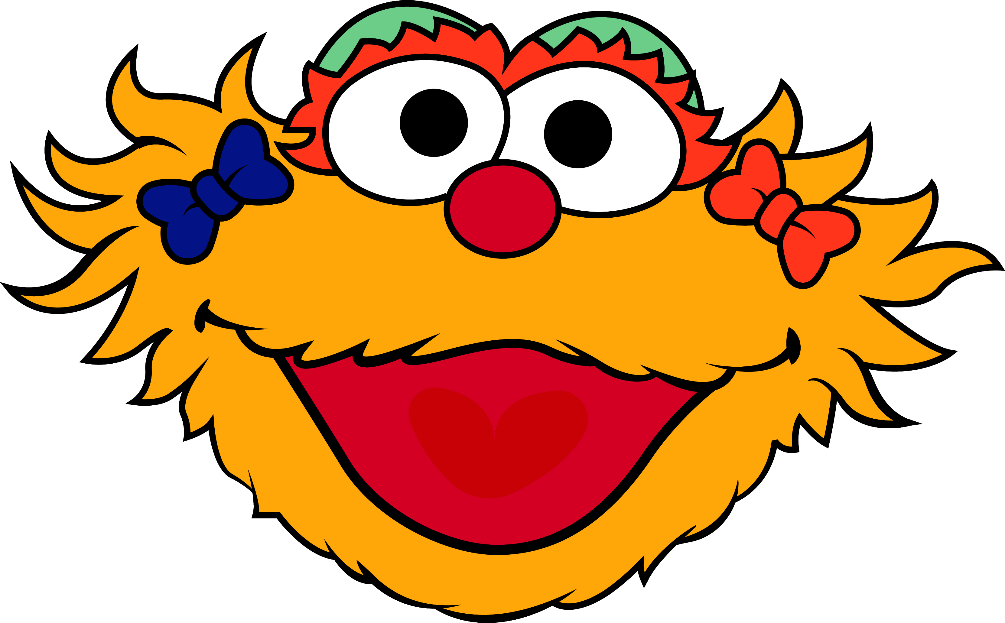 Zoe head Svg, Sesame Street Svg, Sesame Street Clipart, Cart | Inspire ...