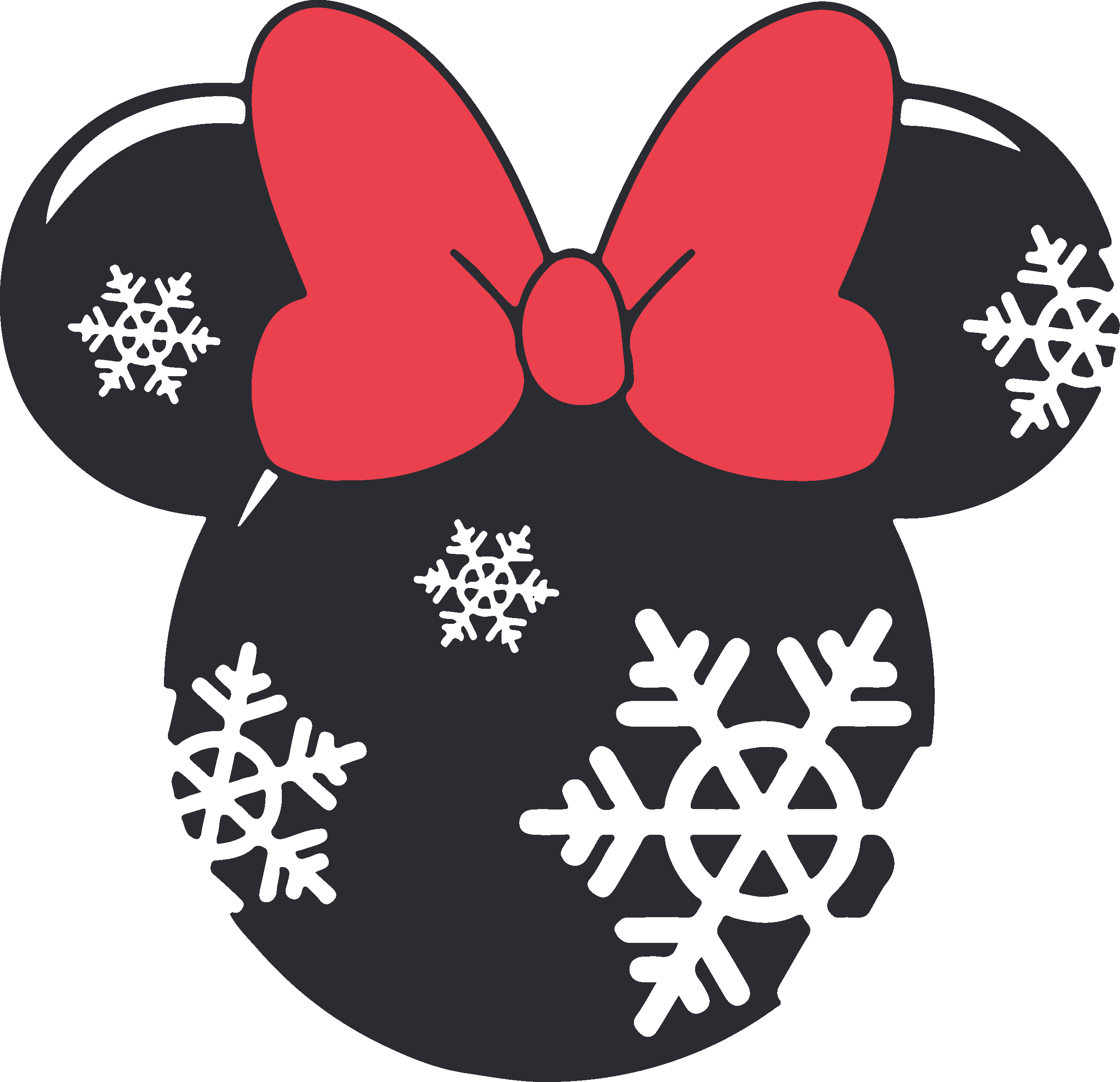 Minnie mouse snowflakes head Svg, Disney christmas Svg, Mick | Inspire ...