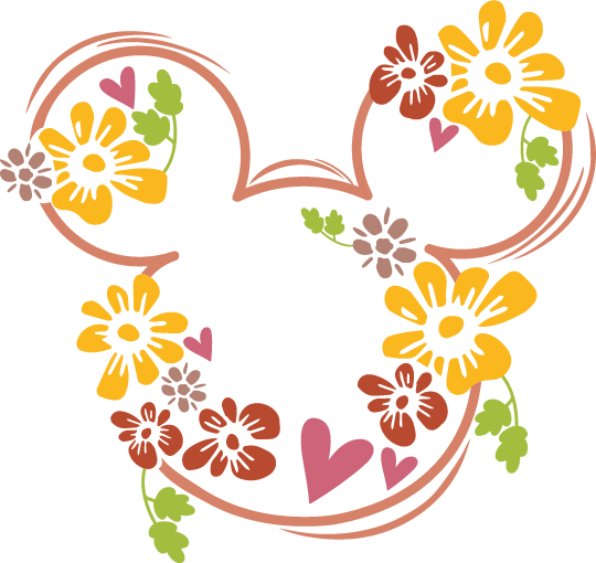 Mickey Mouse With Flowers Svg, Disney mickey Svg, Mickey mou | Inspire ...