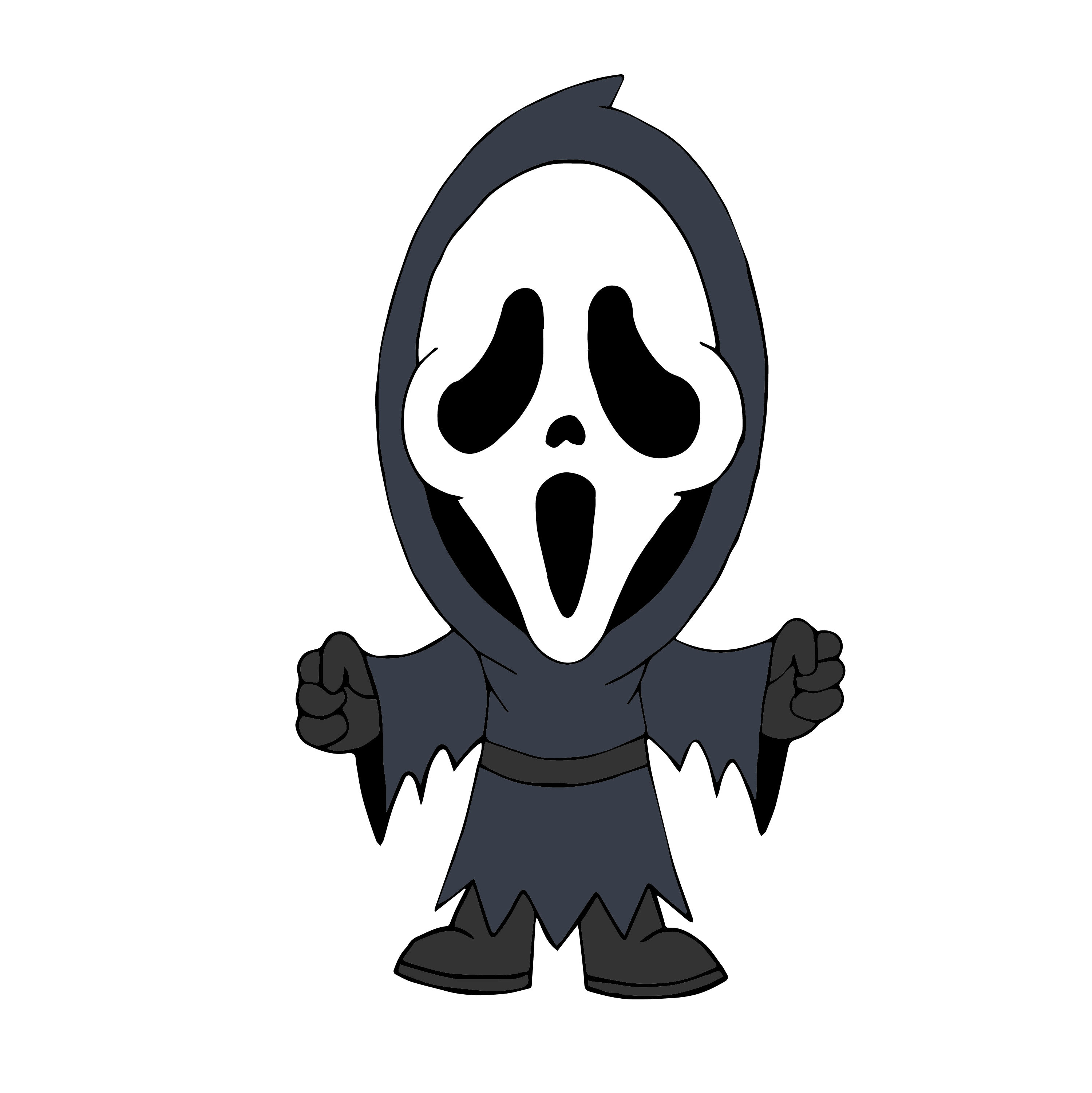 Ghostface Svg, Chibi Horror Movie Characters Svg, Horror Mov | Inspire ...