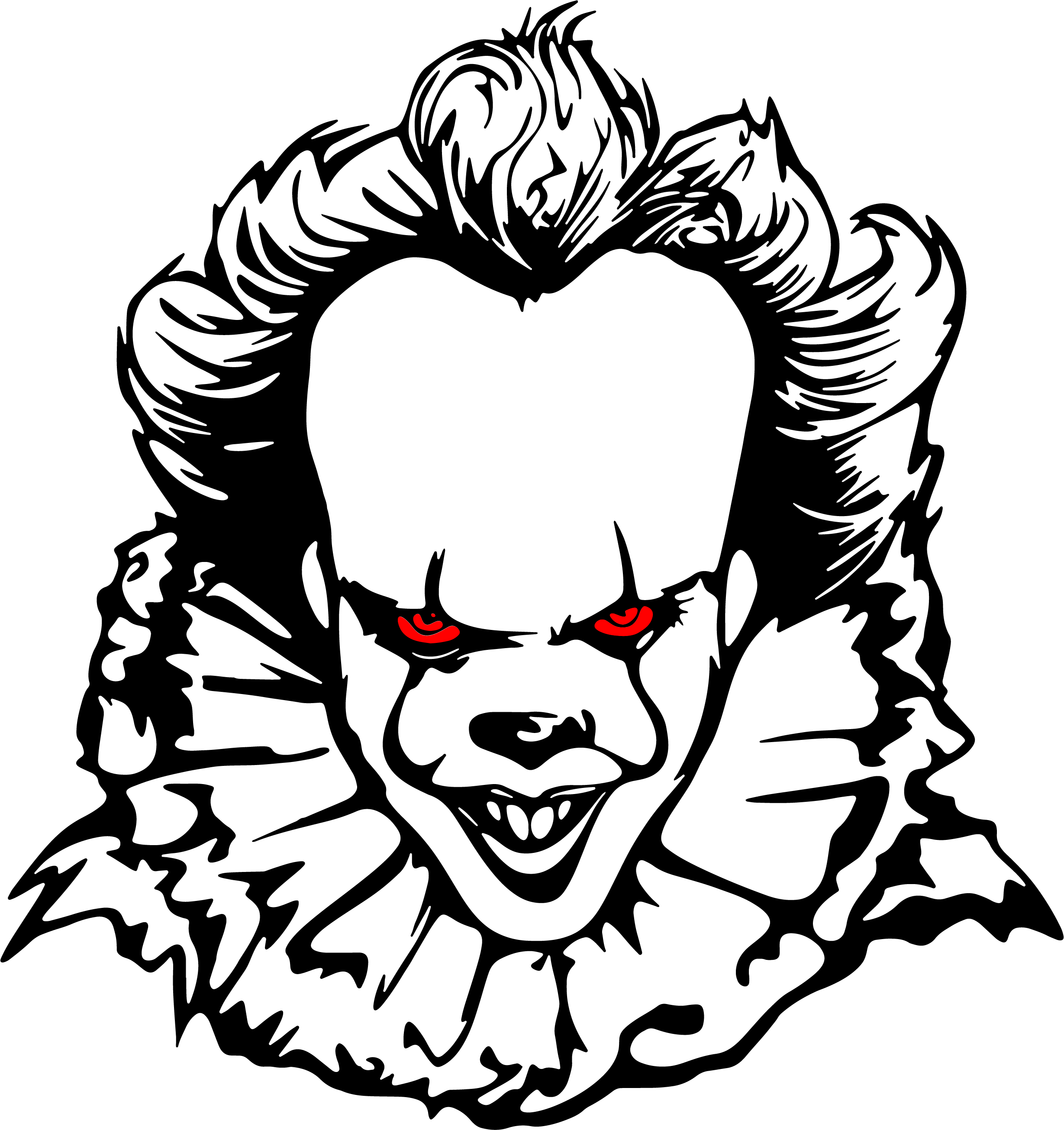 Pennywise face Svg, Horror Movies Svg, Horror Characters Svg - Inspire ...