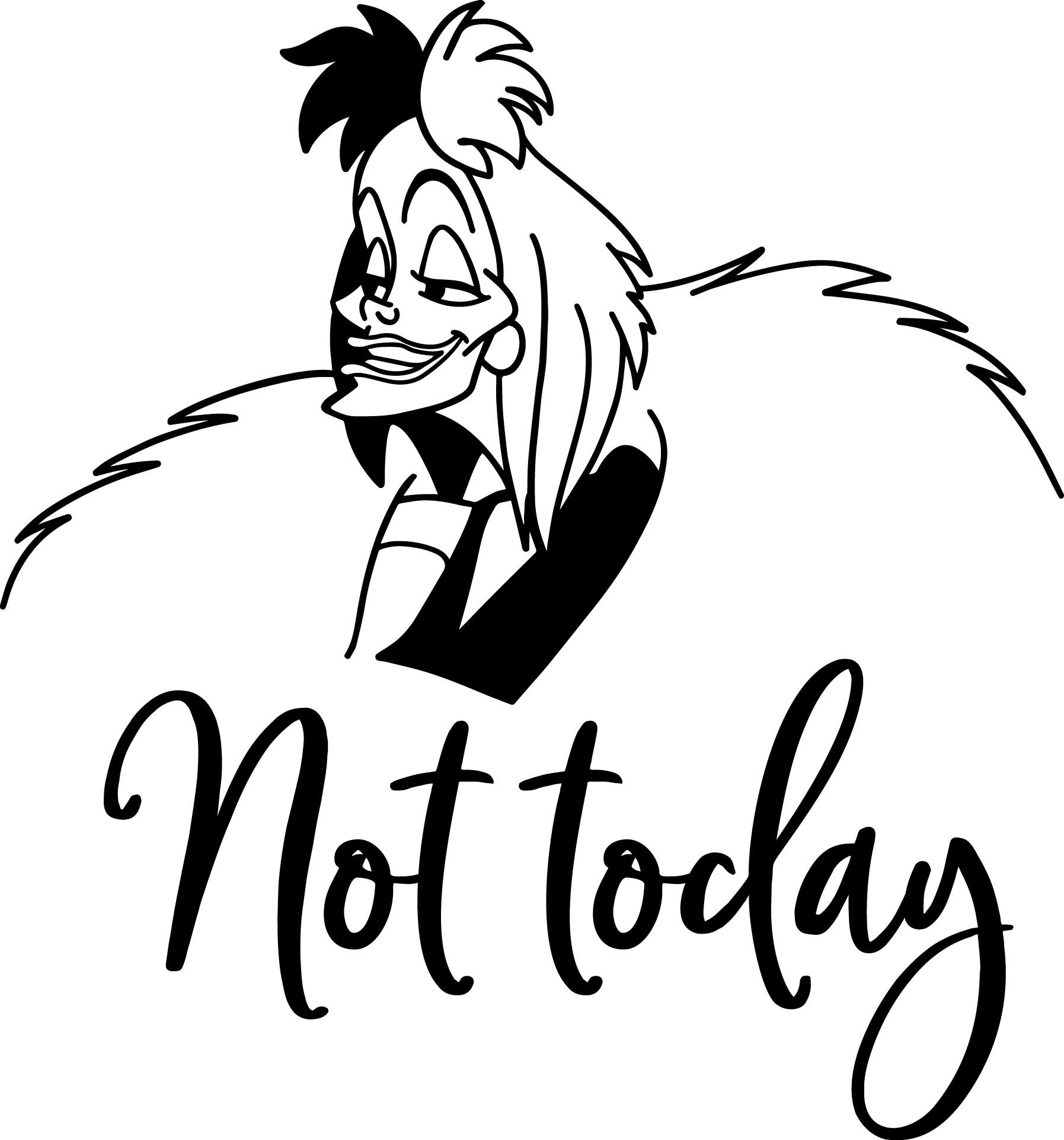 Cruella devil Not today Svg, Cruella Svg, Villains Svg, Wick - Inspire ...