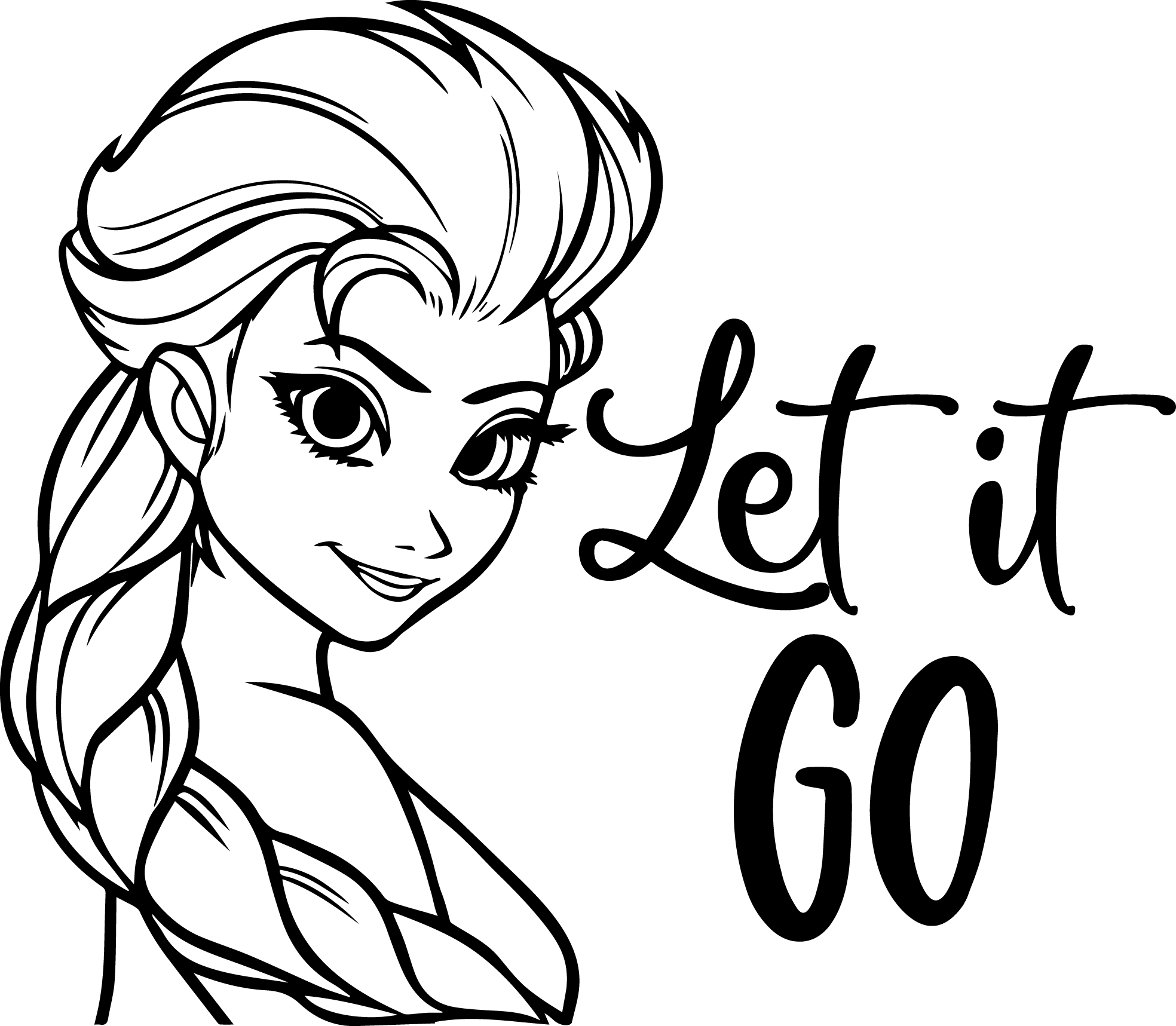 Elsa Let It Go Svg, Frozen Svg, Princess Svg, Frozen Clipart | Inspire ...